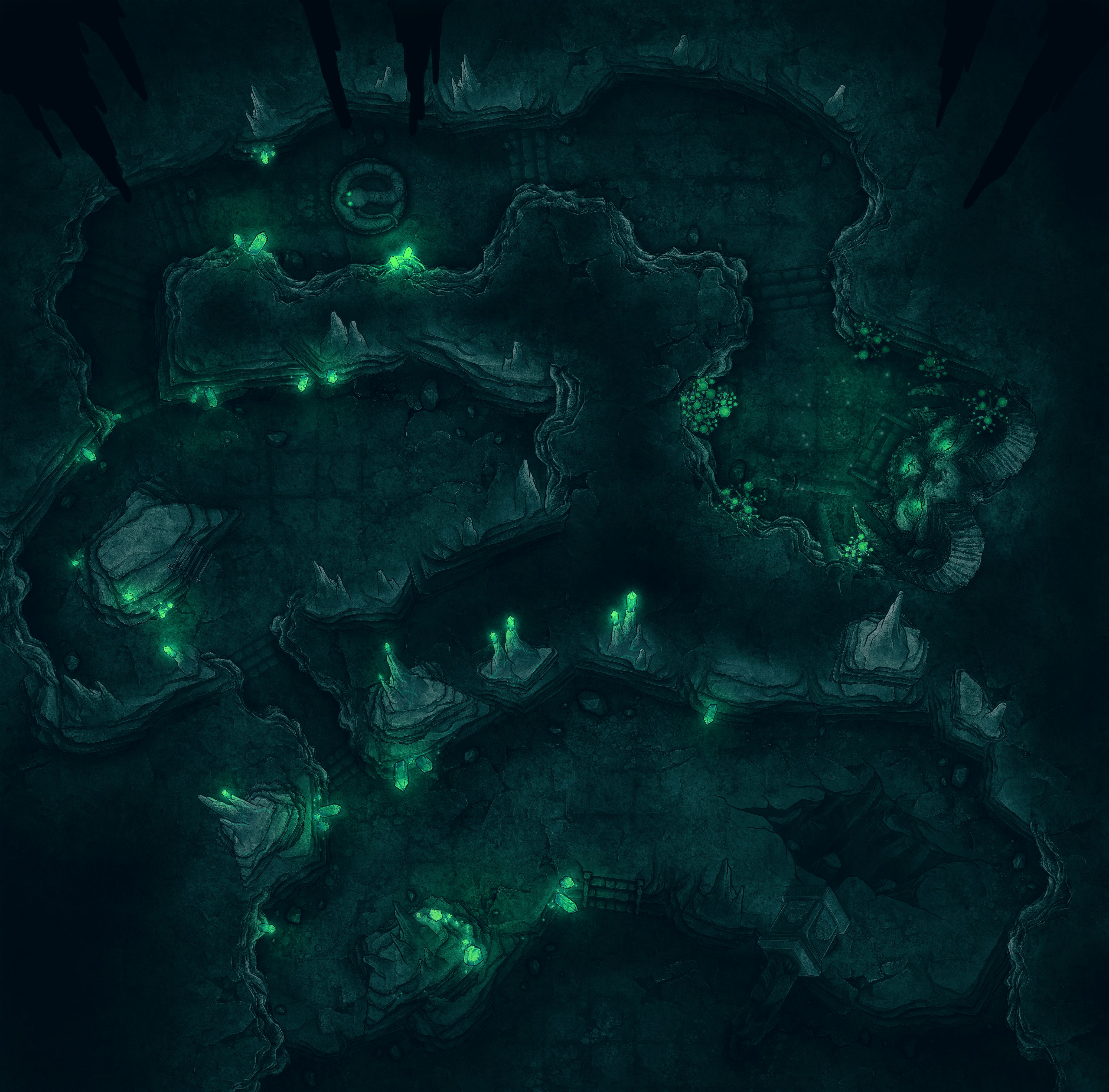 Day #20 "Crystal Cave" | Inkarnate - Create Fantasy Maps Online