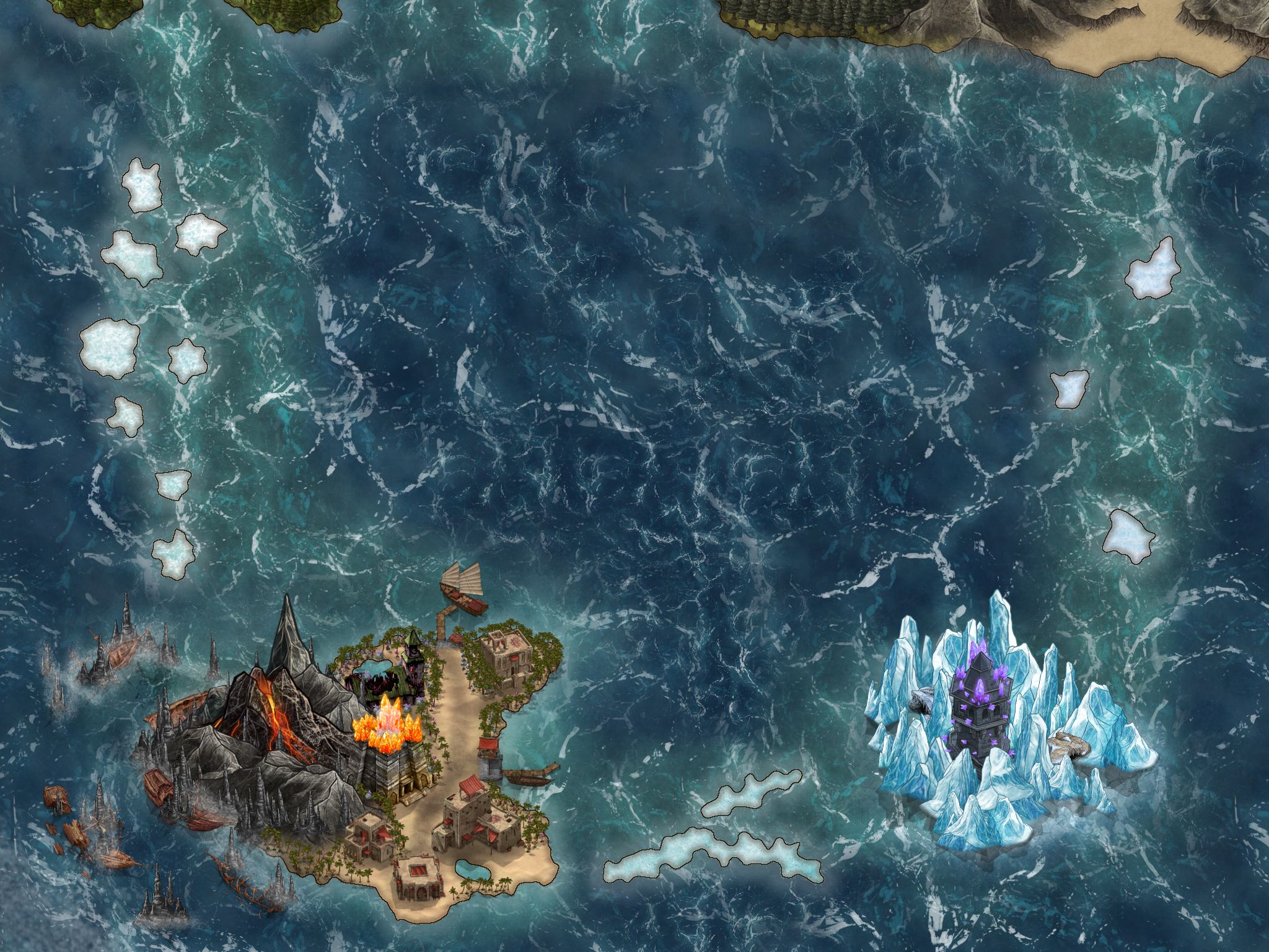 Sanguine Isle & Spindrift Islet | Inkarnate - Create Fantasy Maps Online