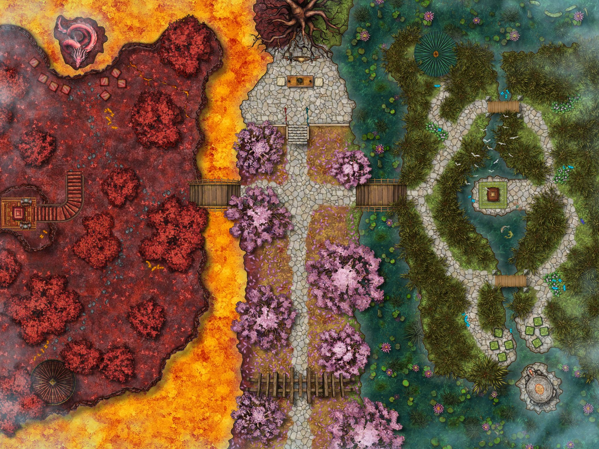 The Trial of Fire and Water | Inkarnate - Create Fantasy Maps Online