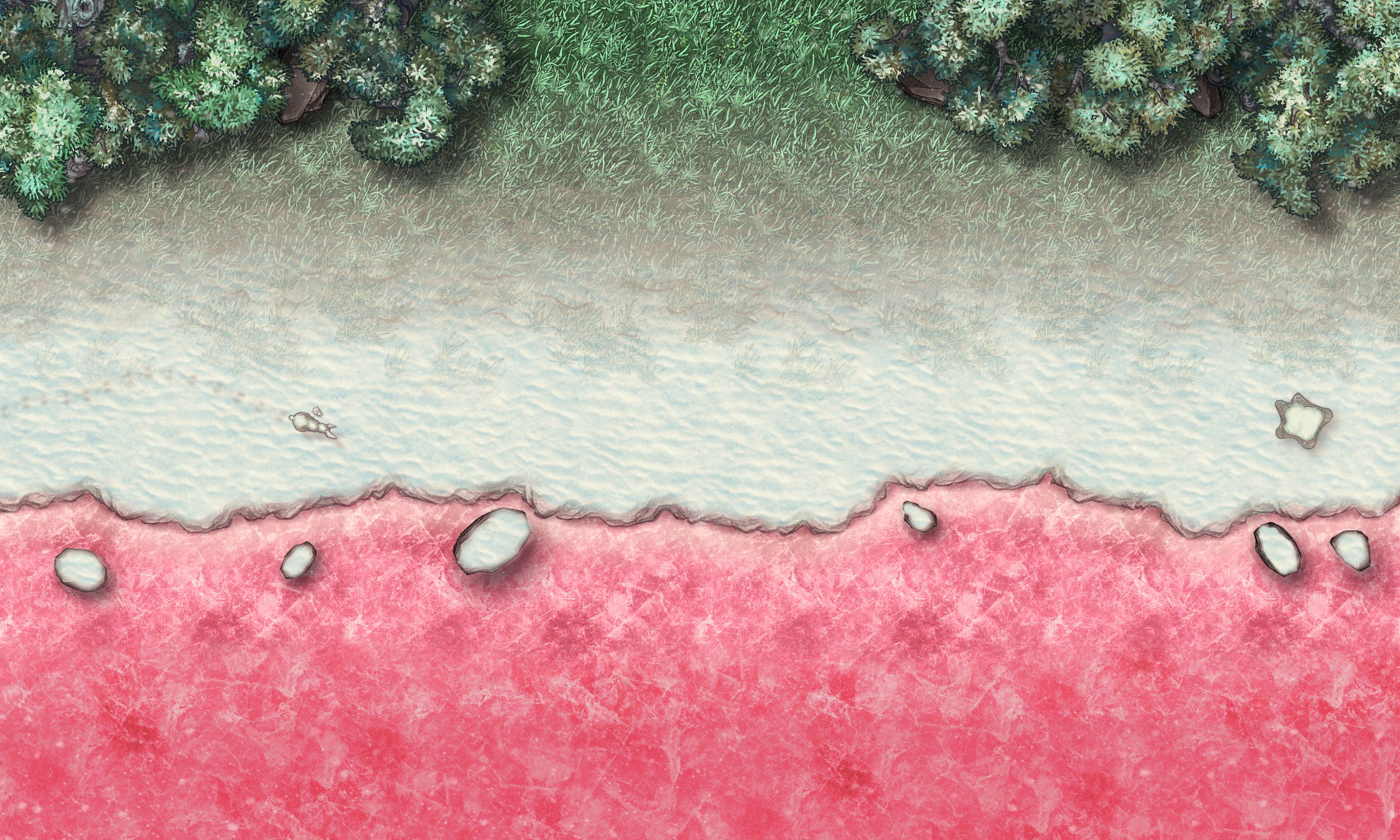 Abrosexual - Pink ice lake in the snow | Inkarnate - Create Fantasy ...