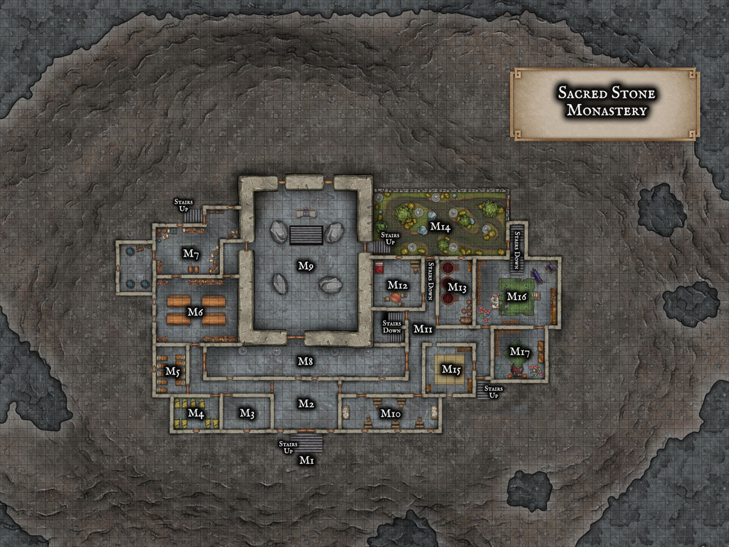 Sacred Stone Monastery (Original) | Inkarnate - Create Fantasy Maps Online