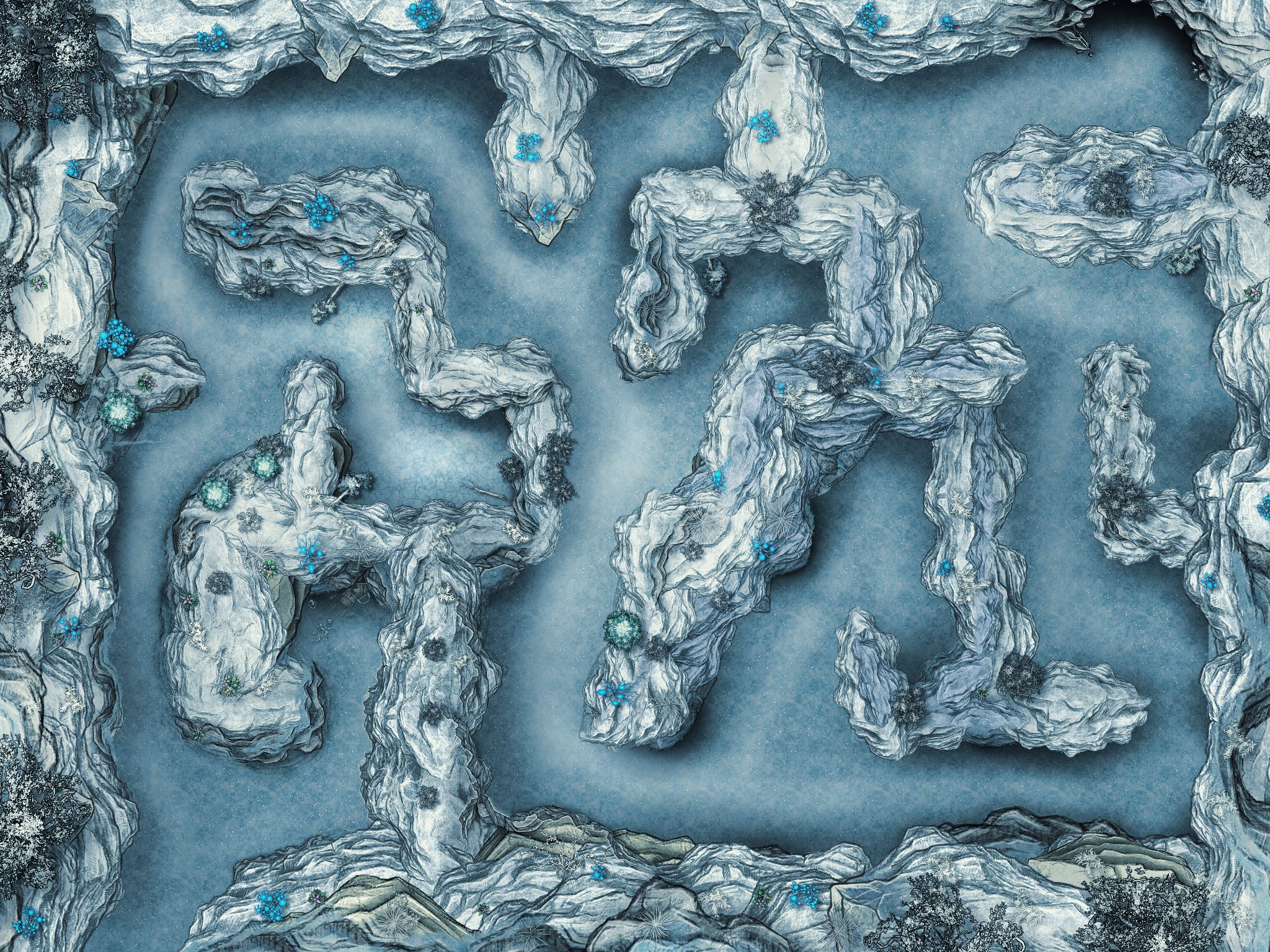 icy canyon | Inkarnate - Create Fantasy Maps Online