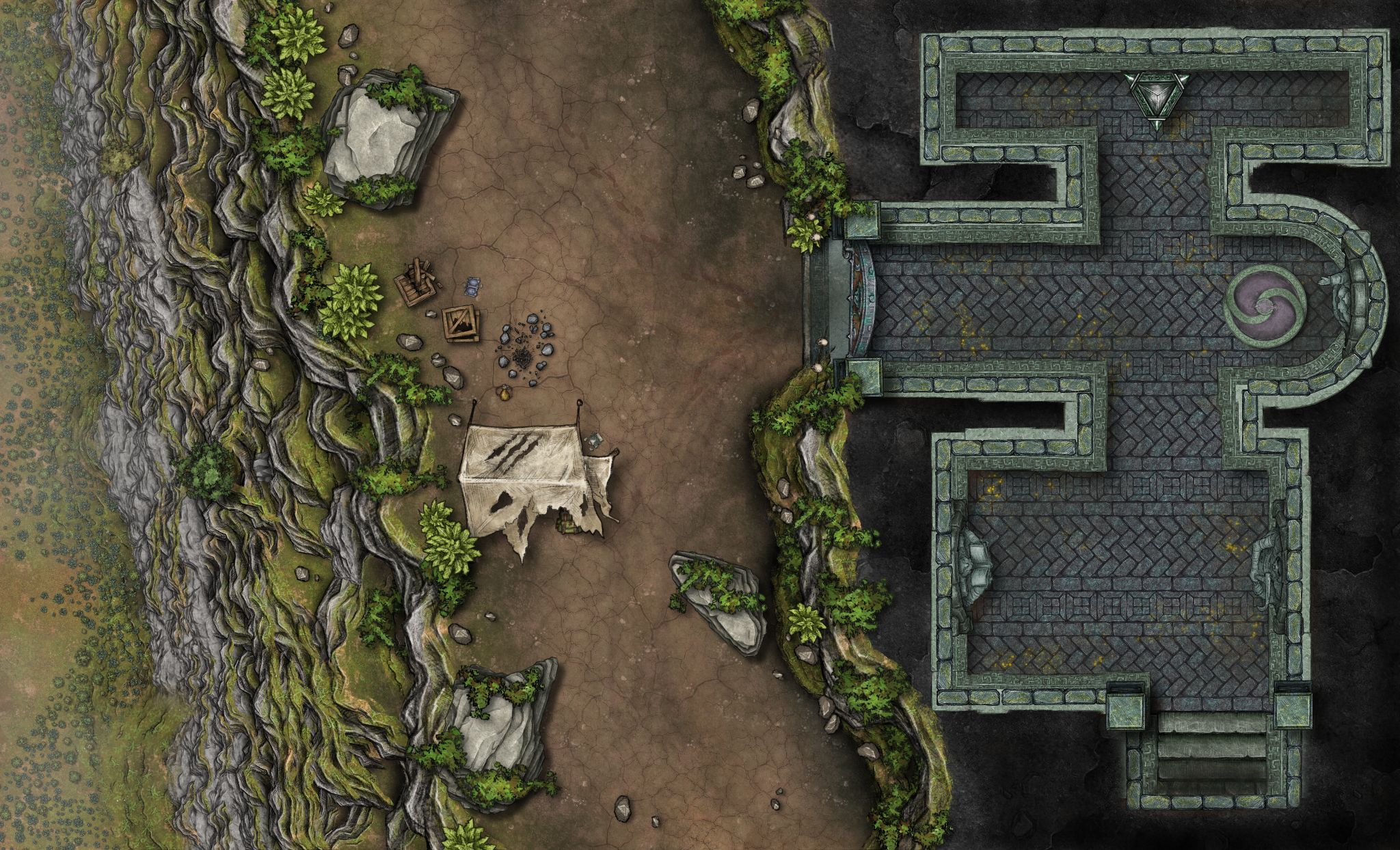 Lonely Cliff that holds a Secret | Inkarnate - Create Fantasy Maps Online