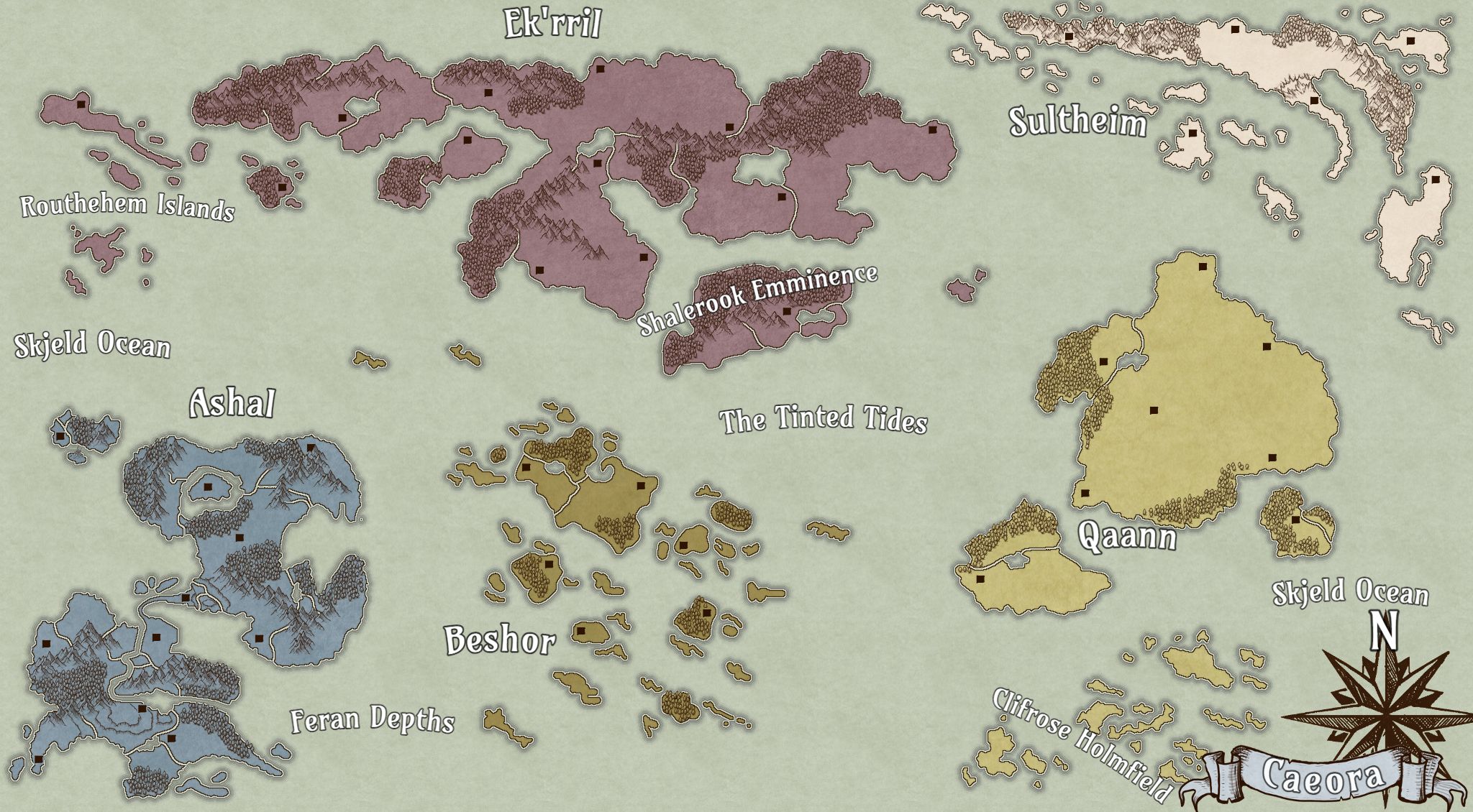 Caeora Map | Inkarnate - Create Fantasy Maps Online