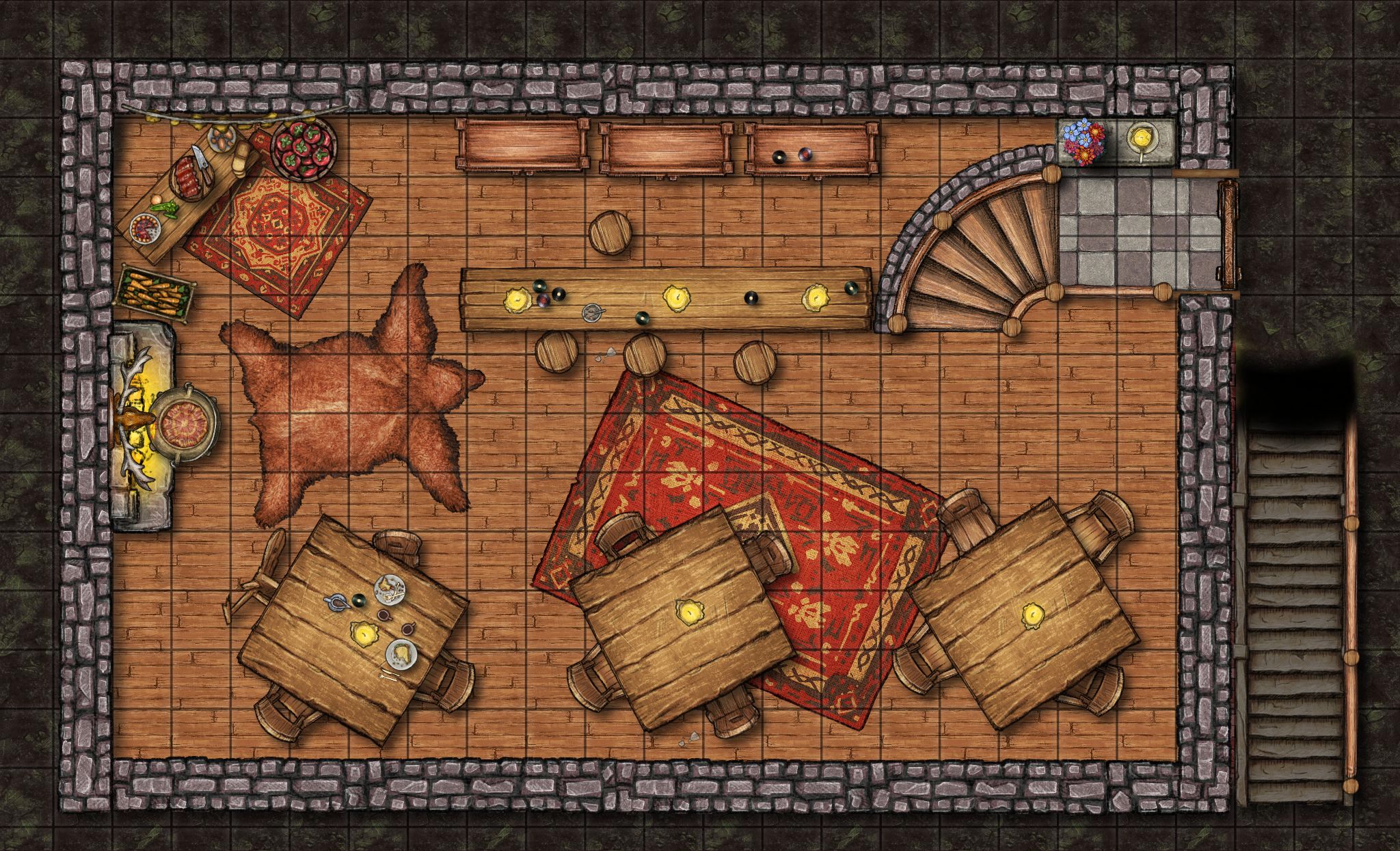 Tavern First Flor | Inkarnate - Create Fantasy Maps Online