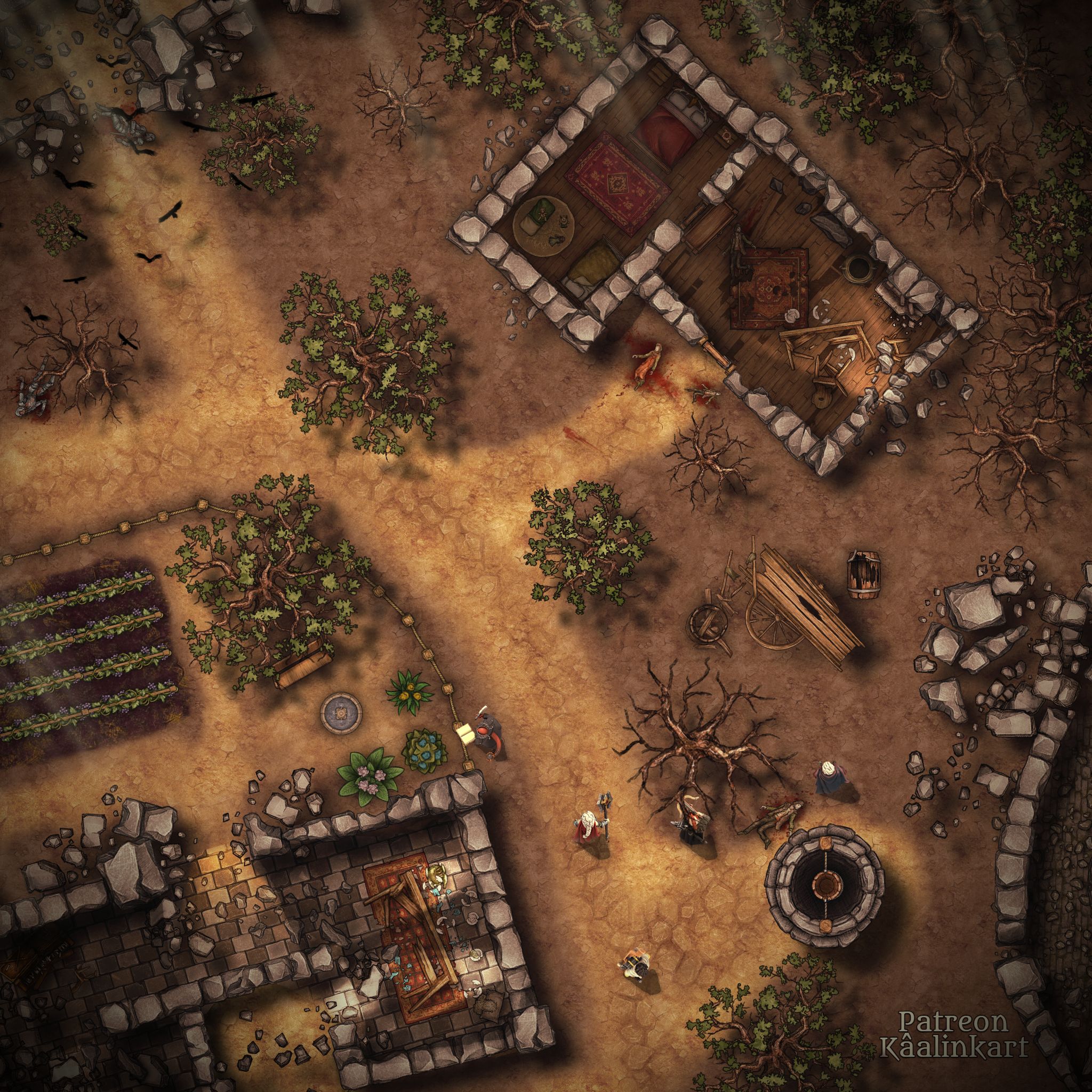 Ravaged village | Inkarnate - Create Fantasy Maps Online