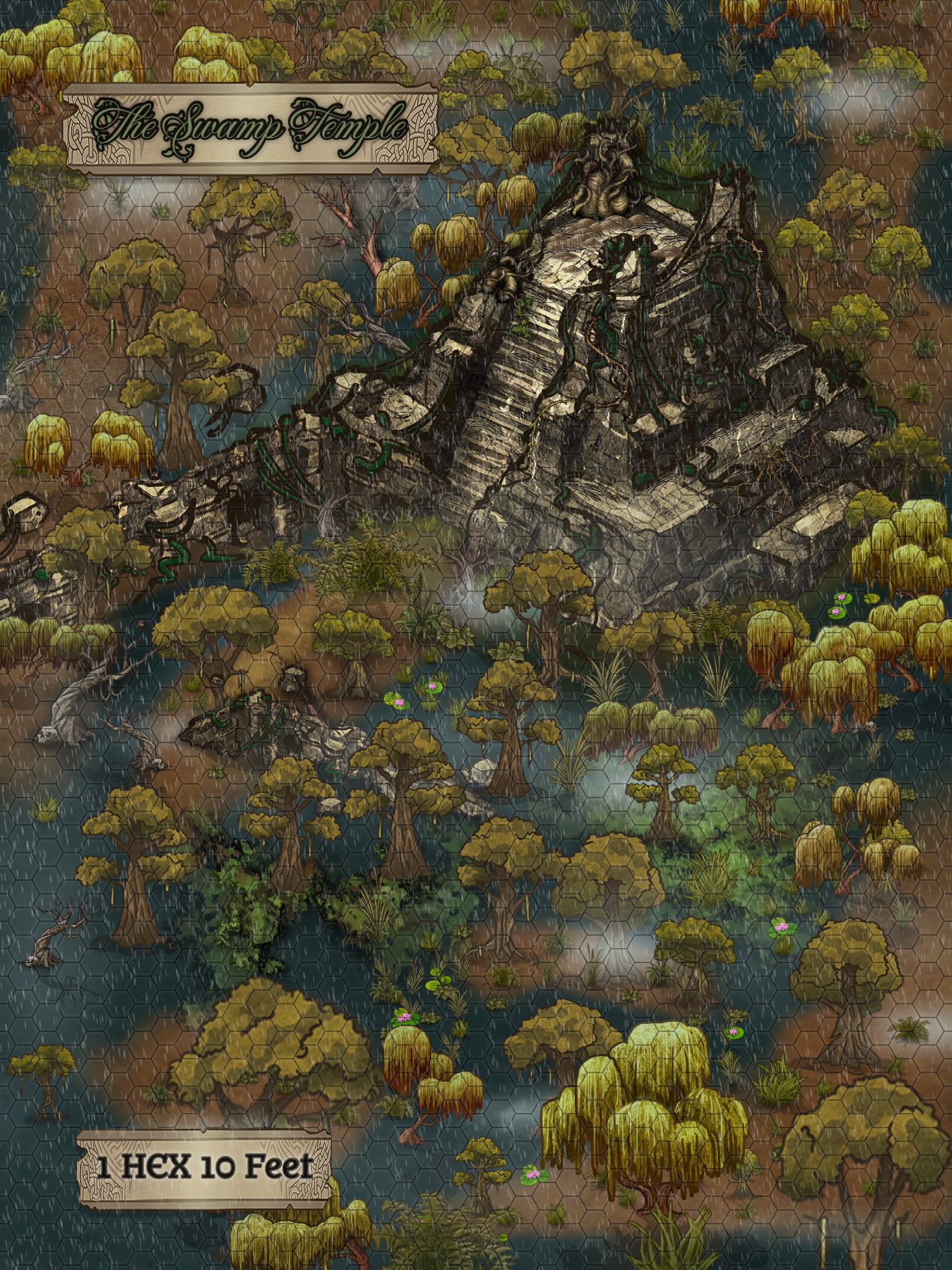 Swamp temple | Inkarnate - Create Fantasy Maps Online