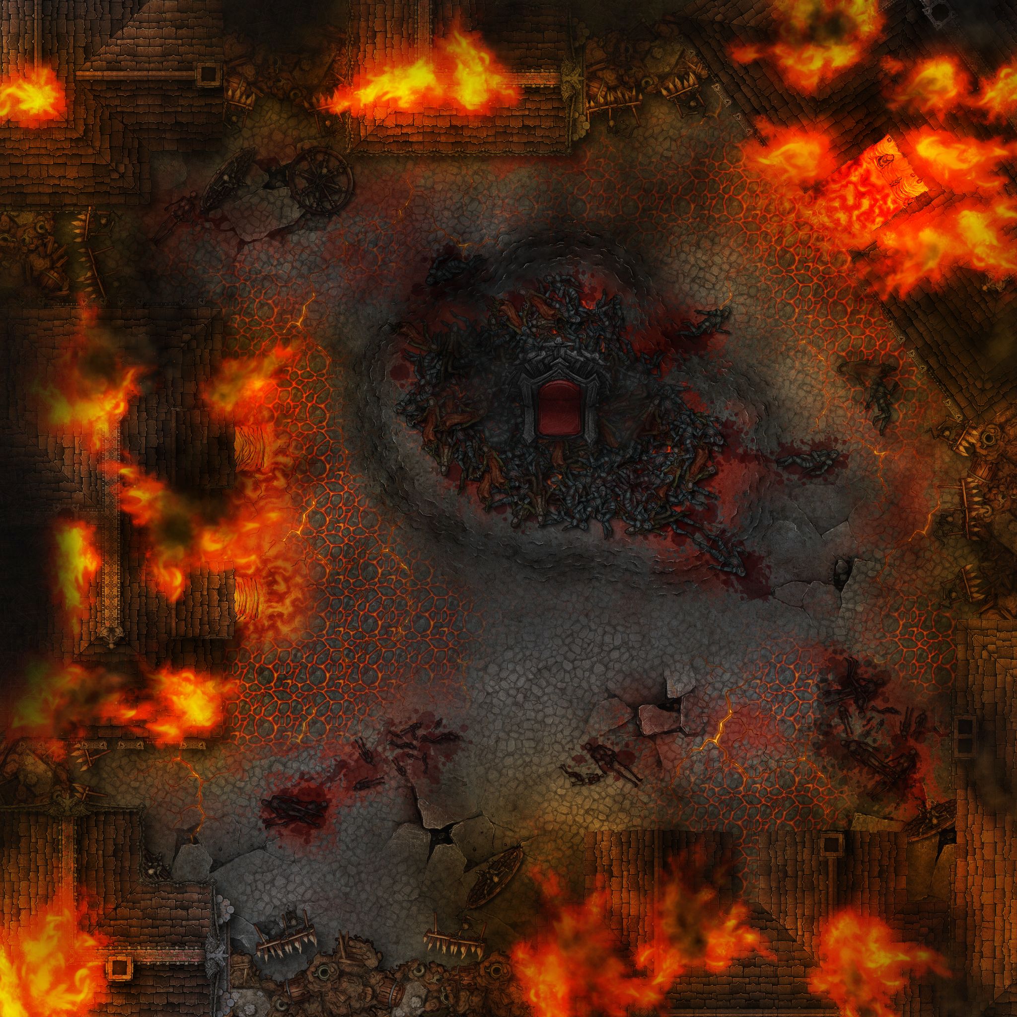 A Town in ruins | Inkarnate - Create Fantasy Maps Online