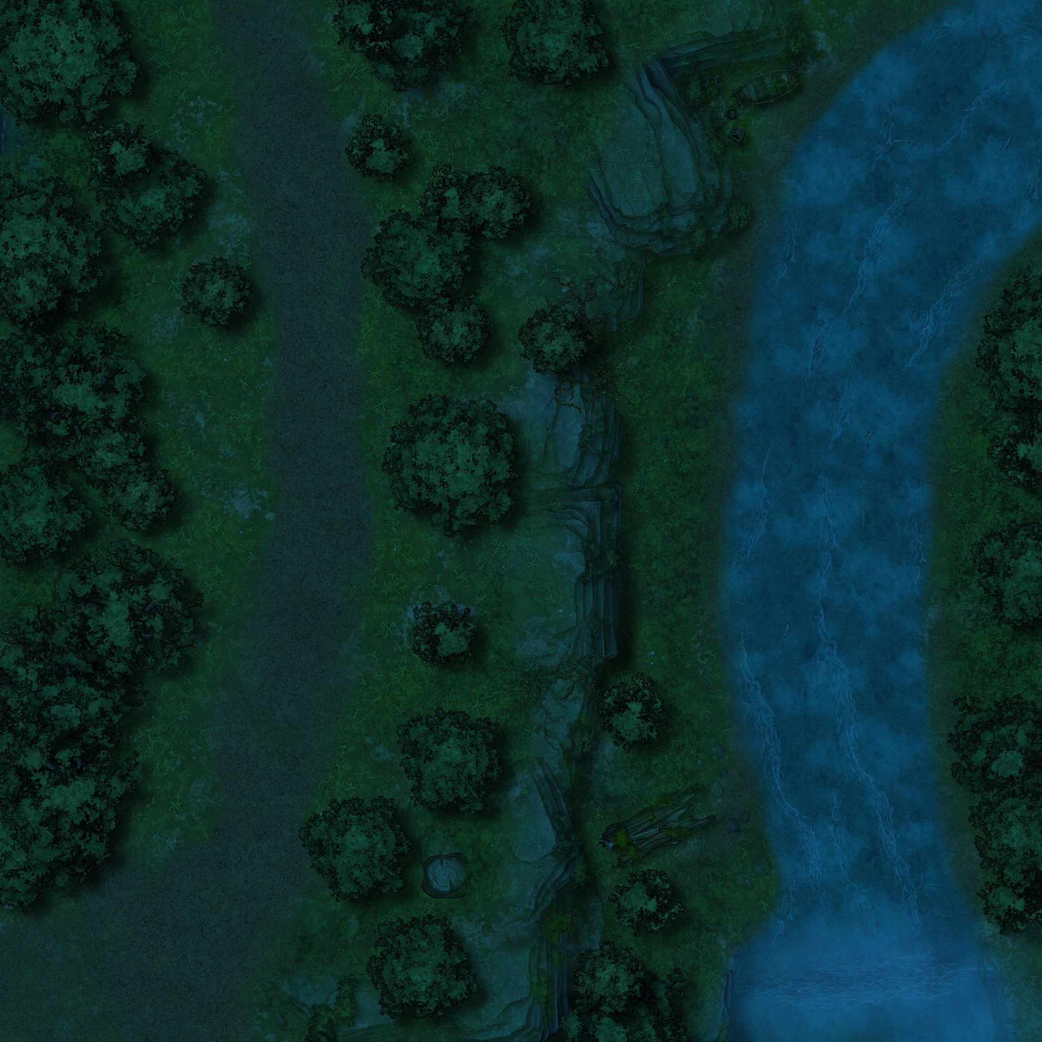 path, cliff, river Battlemap | Inkarnate - Create Fantasy Maps Online