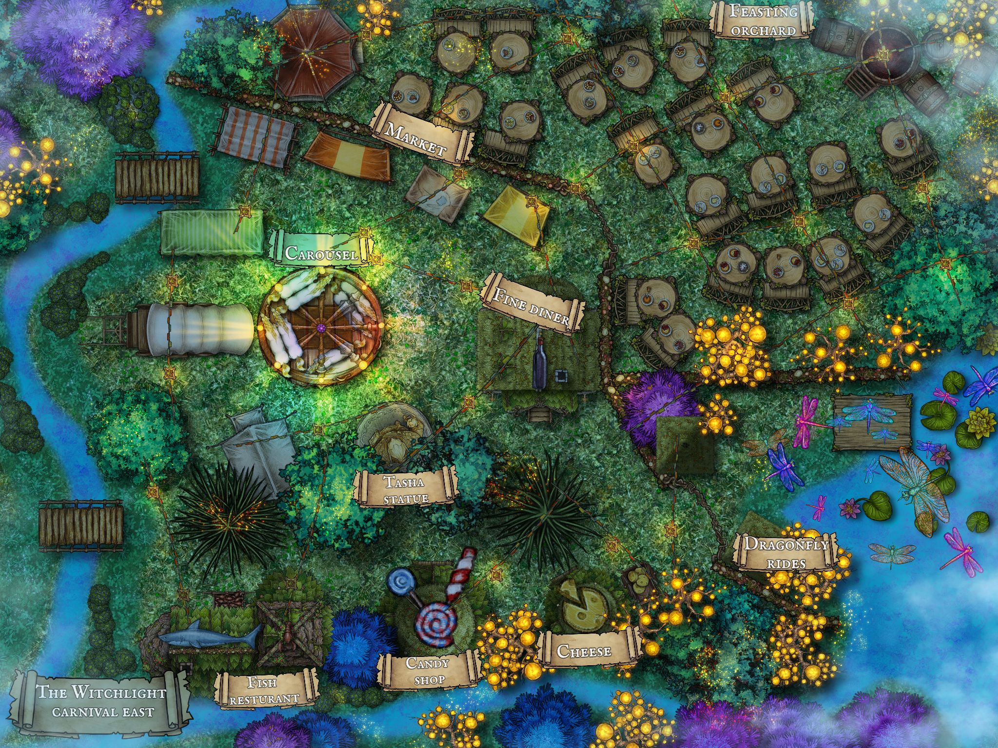 The witchlight carnival east | Inkarnate - Create Fantasy Maps Online