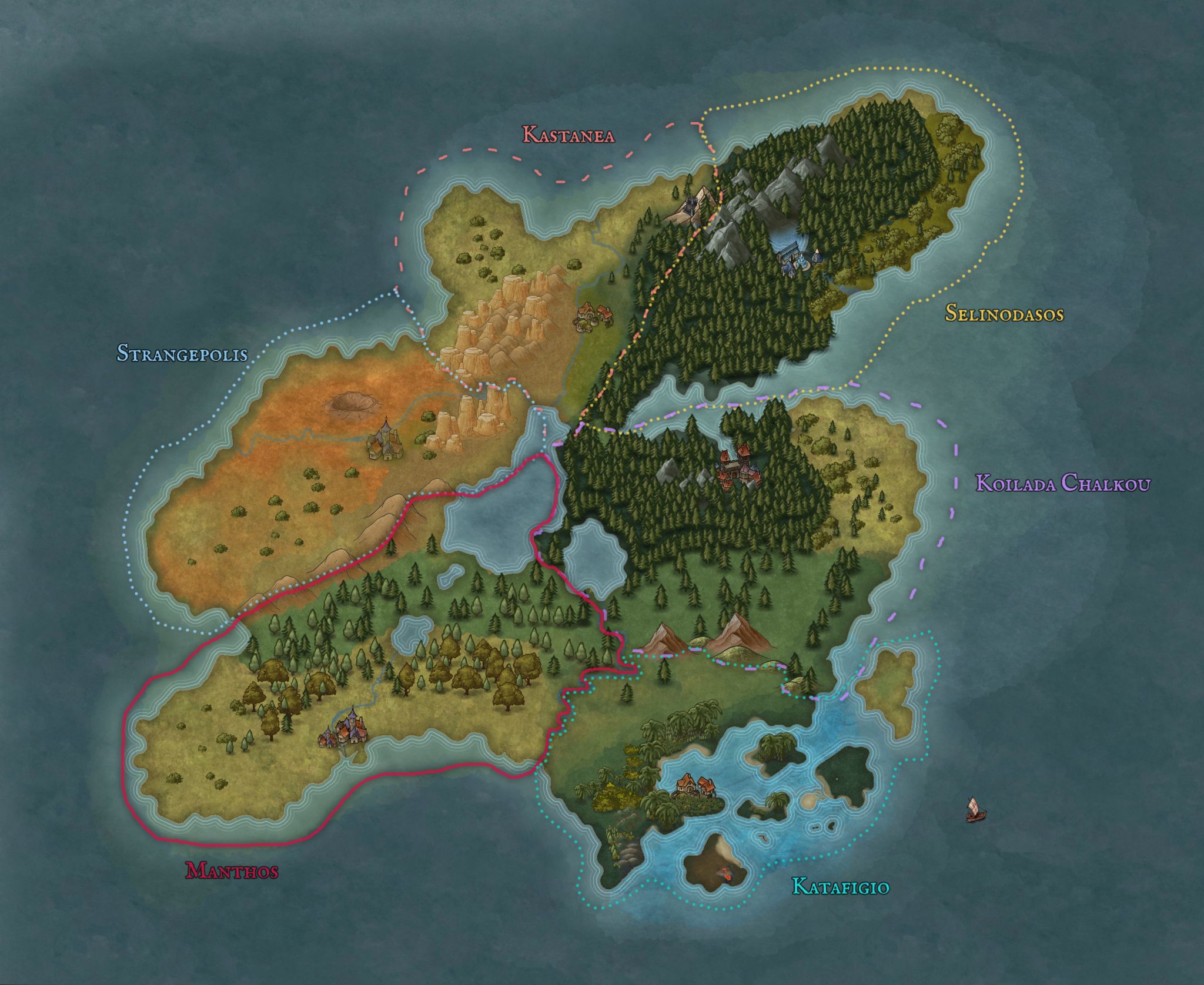 The Manthos continent | Inkarnate - Create Fantasy Maps Online