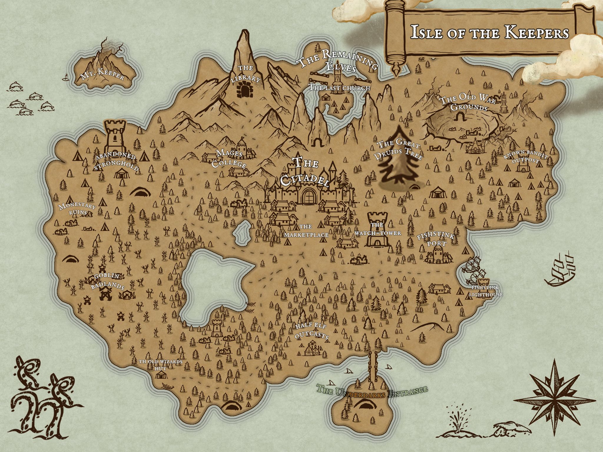 The Isle of The Keepers | Inkarnate - Create Fantasy Maps Online