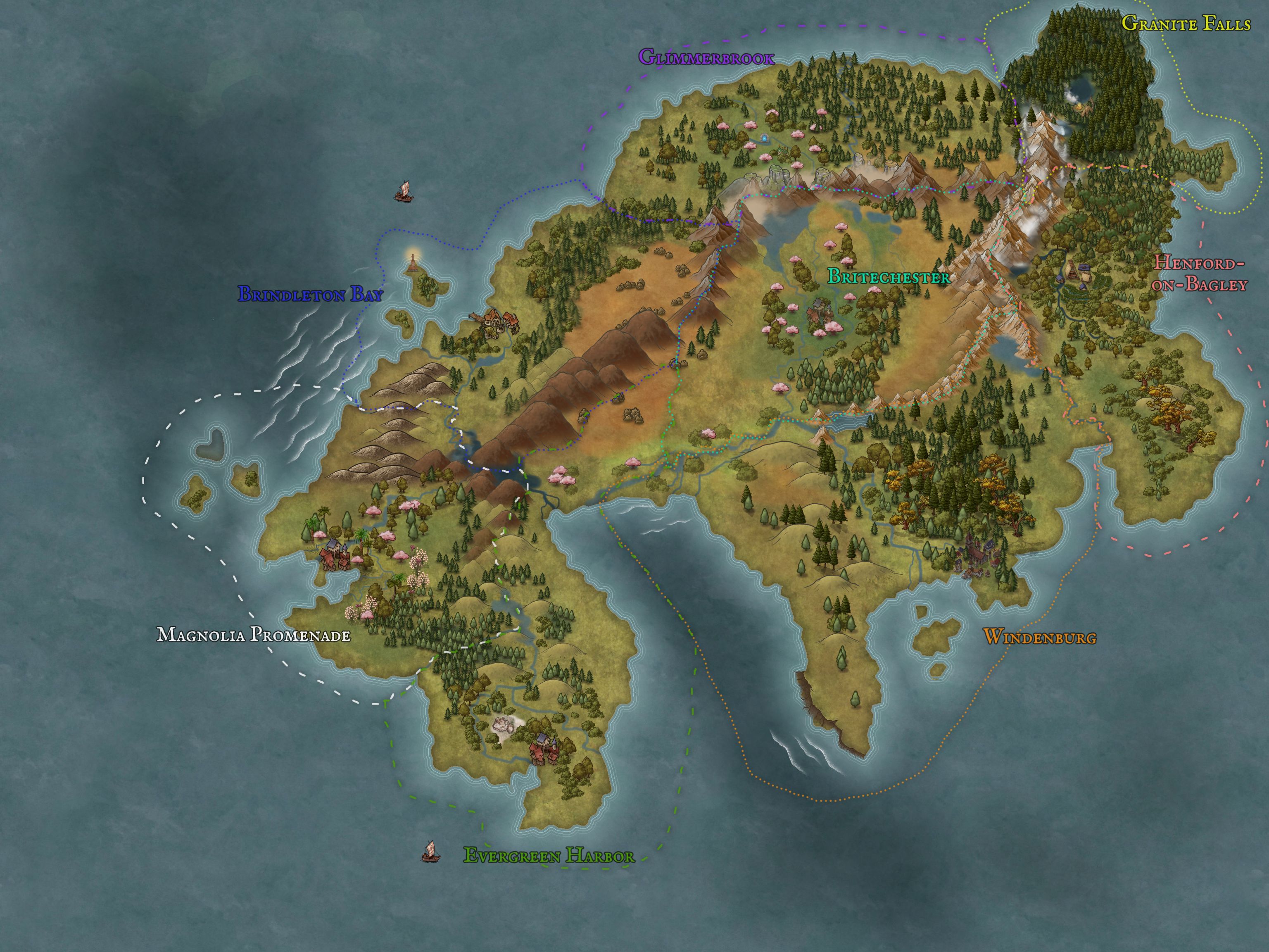 The Winden continent | Inkarnate - Create Fantasy Maps Online
