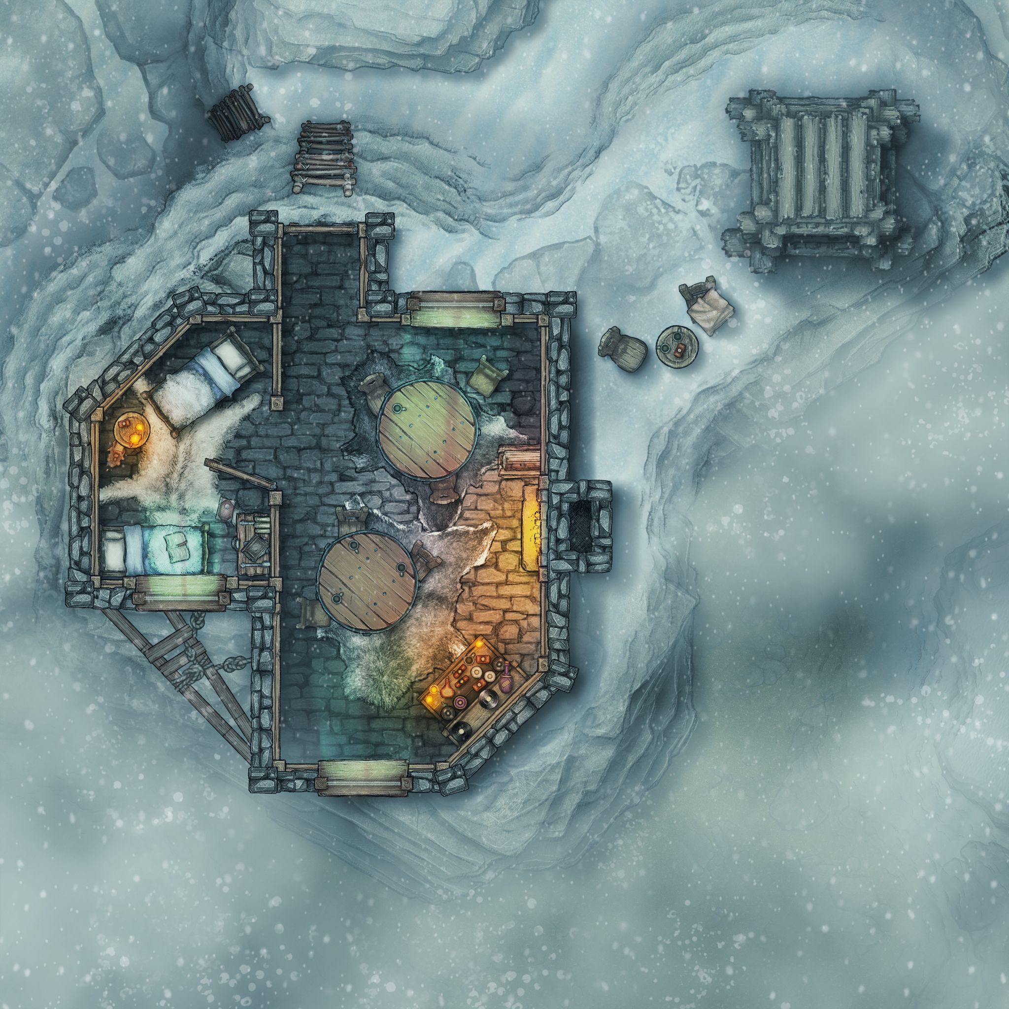 The Lonely Goat | Snowy Mountaintop Inn | Inkarnate - Create Fantasy ...