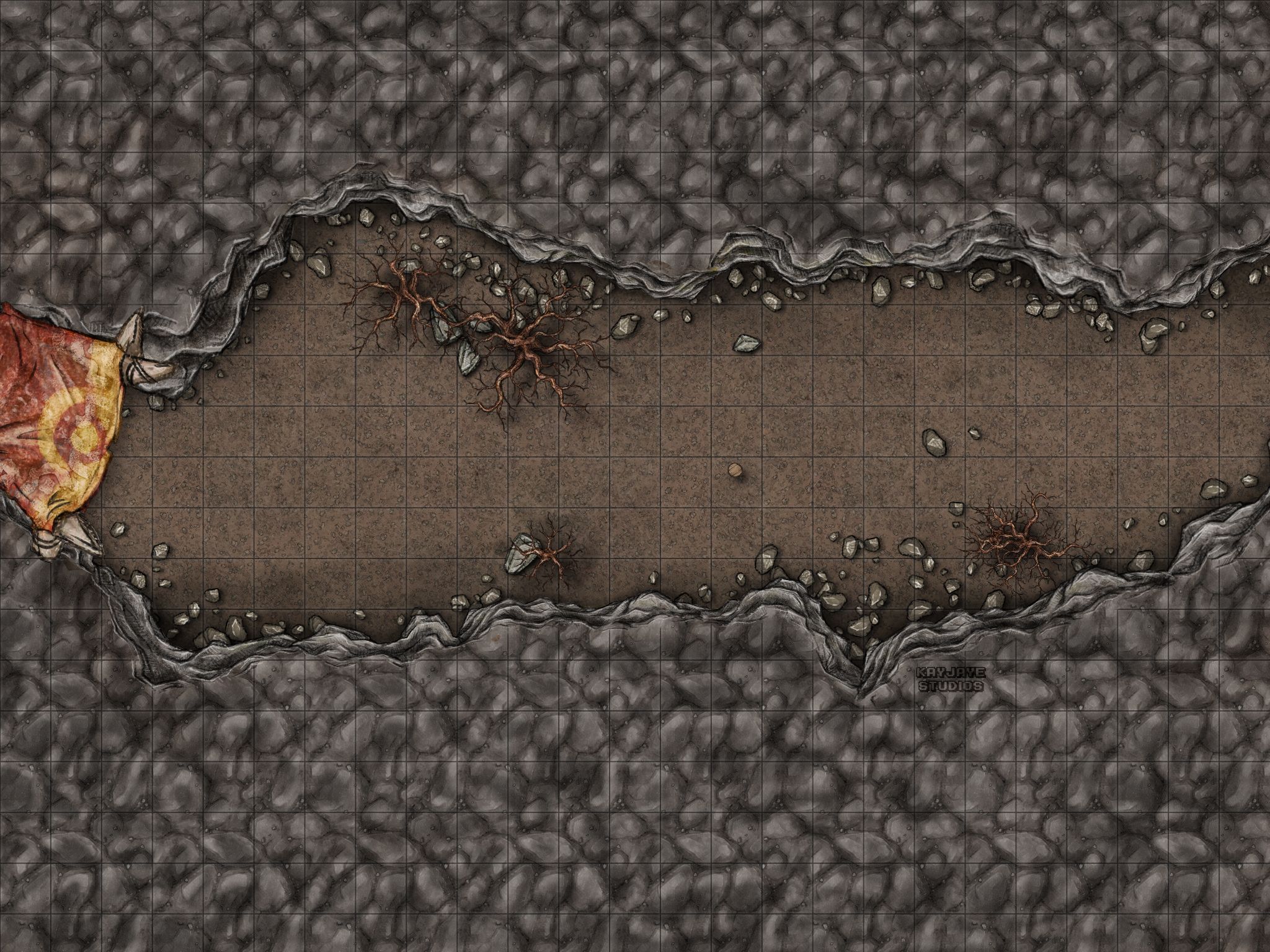 Generic Village Entrance Encounter Map - Cave (Grid) | Inkarnate ...