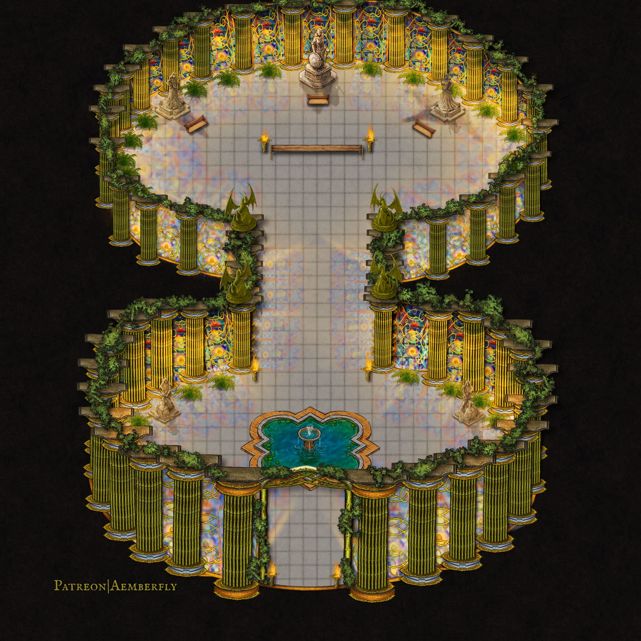 Temple of Angharradh | Inkarnate - Create Fantasy Maps Online