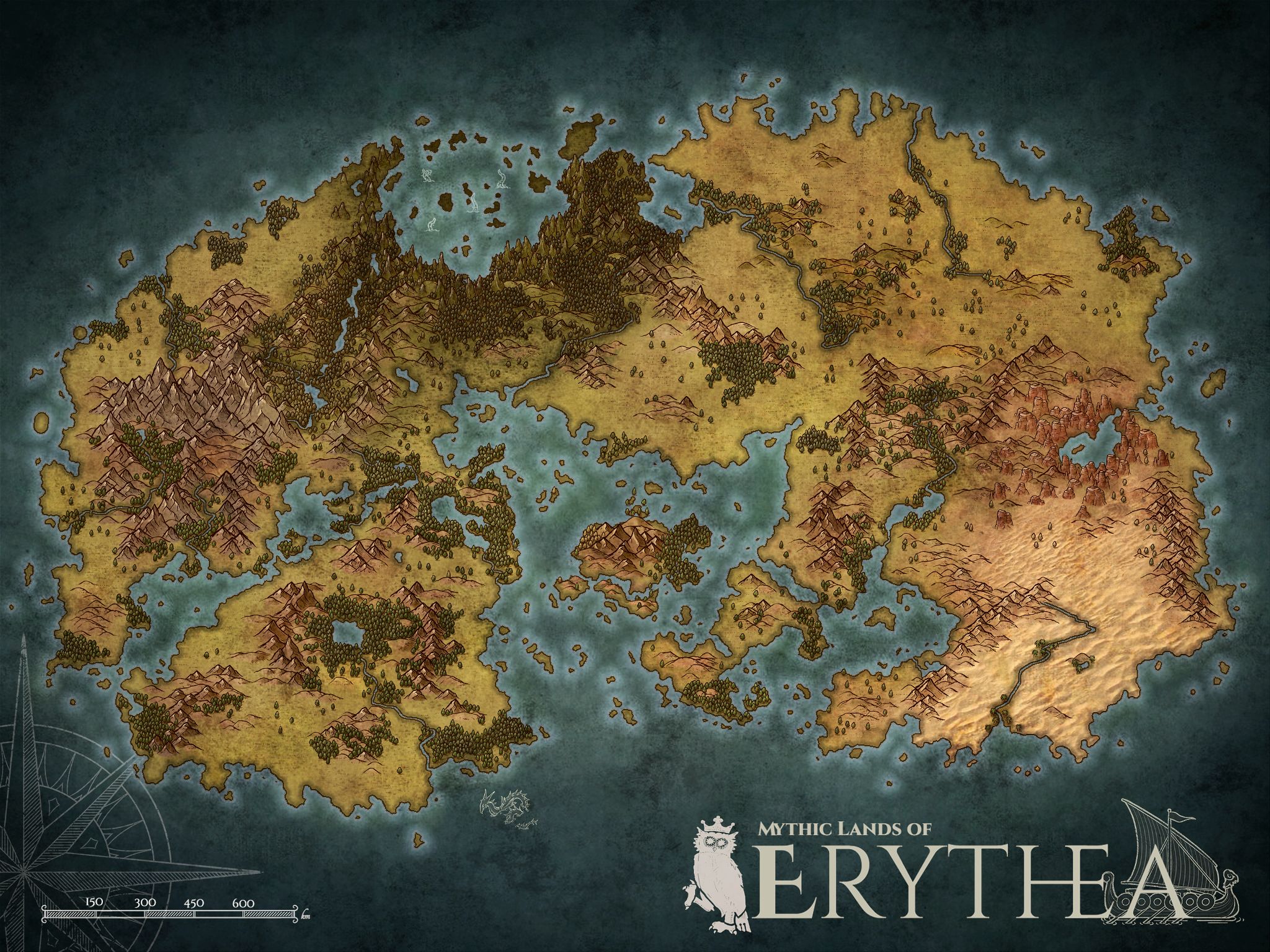 Erythea (2.1) | Inkarnate - Create Fantasy Maps Online