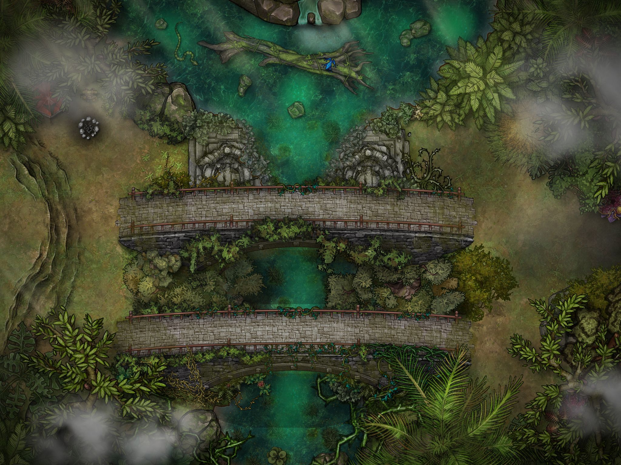 Reclaimed Bridge Pass | Inkarnate - Create Fantasy Maps Online