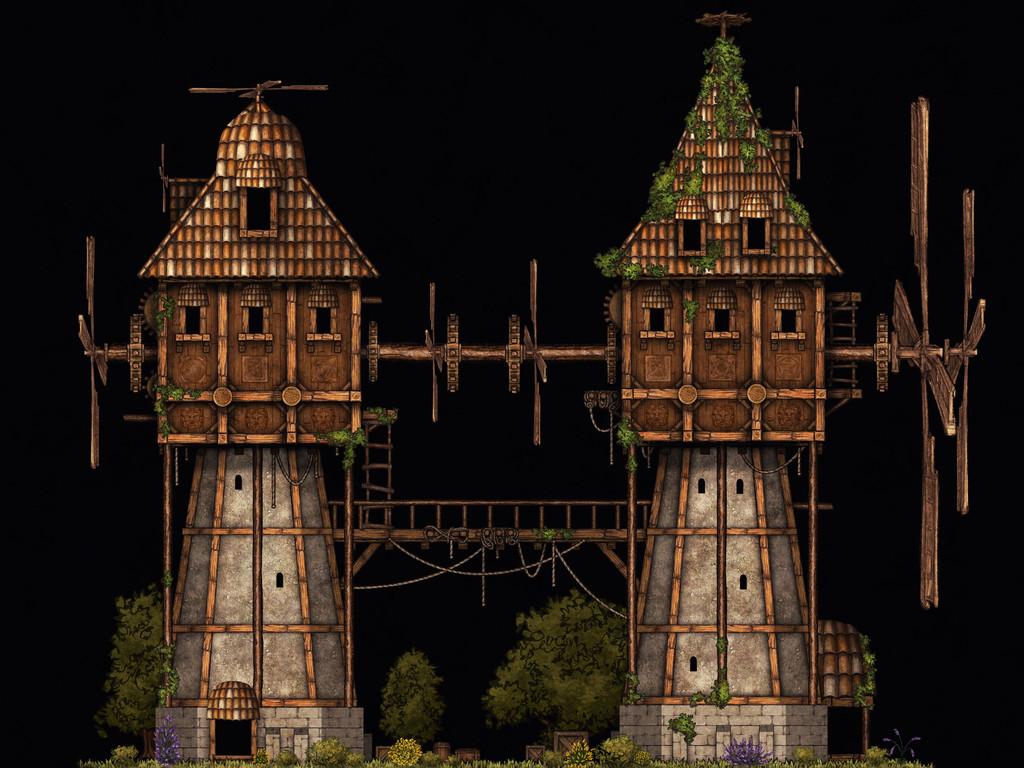 Twin Windmills (Stream Map) | Inkarnate - Create Fantasy Maps Online