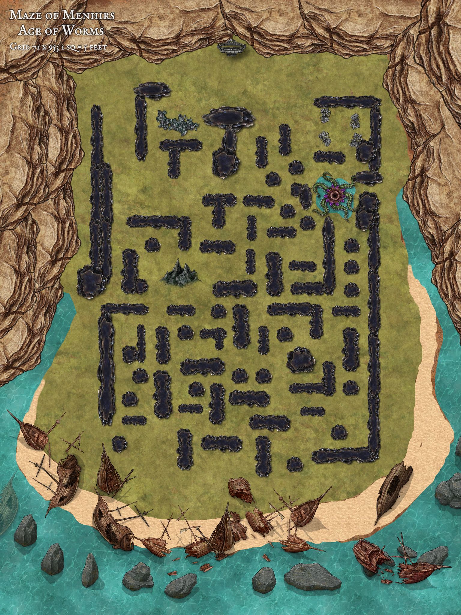 Maze of the Menhirs_Age of Worms | Inkarnate - Create Fantasy Maps Online