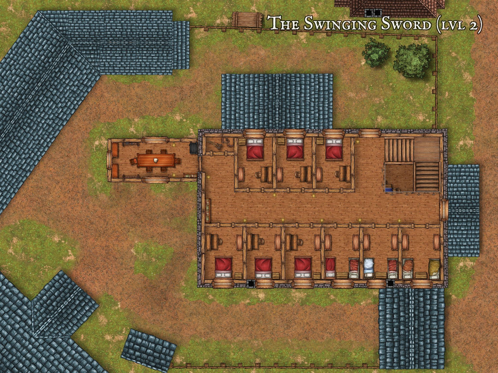 The Swinging Sword Lvl 2 - Red Larch | Inkarnate - Create Fantasy Maps ...