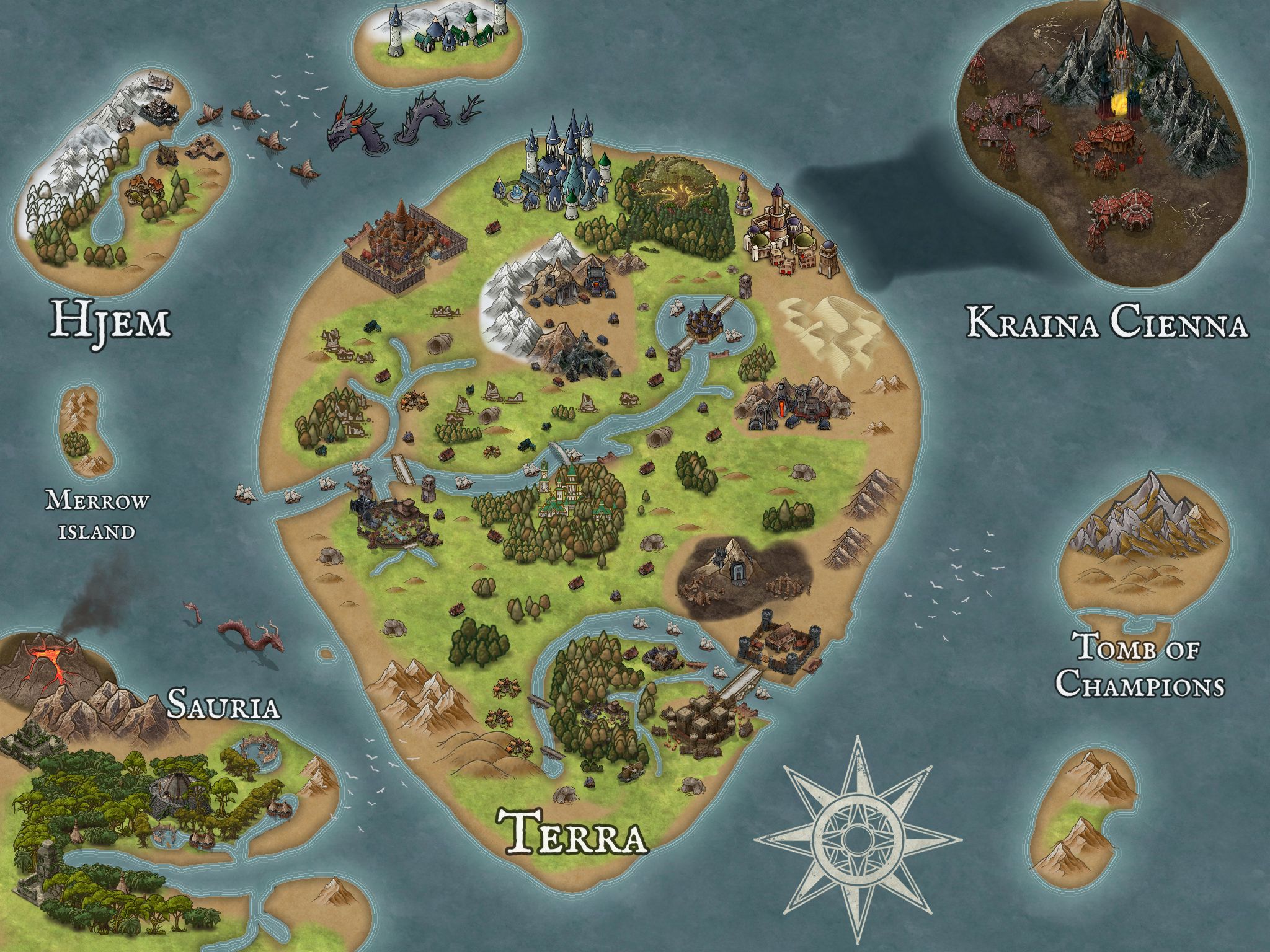 Map of Gaia: Continent of Terra | Inkarnate - Create Fantasy Maps Online