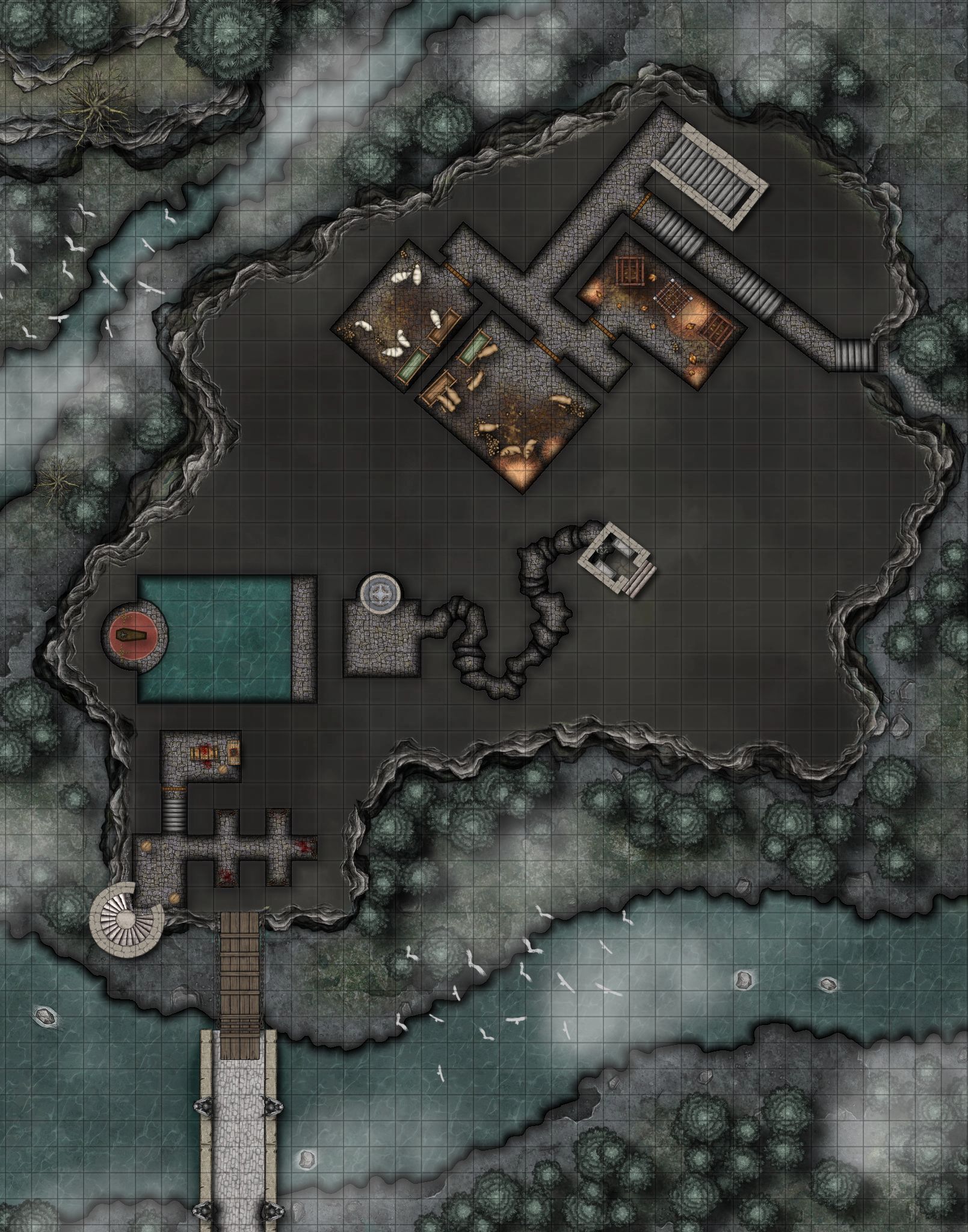 Vampire Count's Castle - Dungeons | Inkarnate - Create Fantasy Maps Online