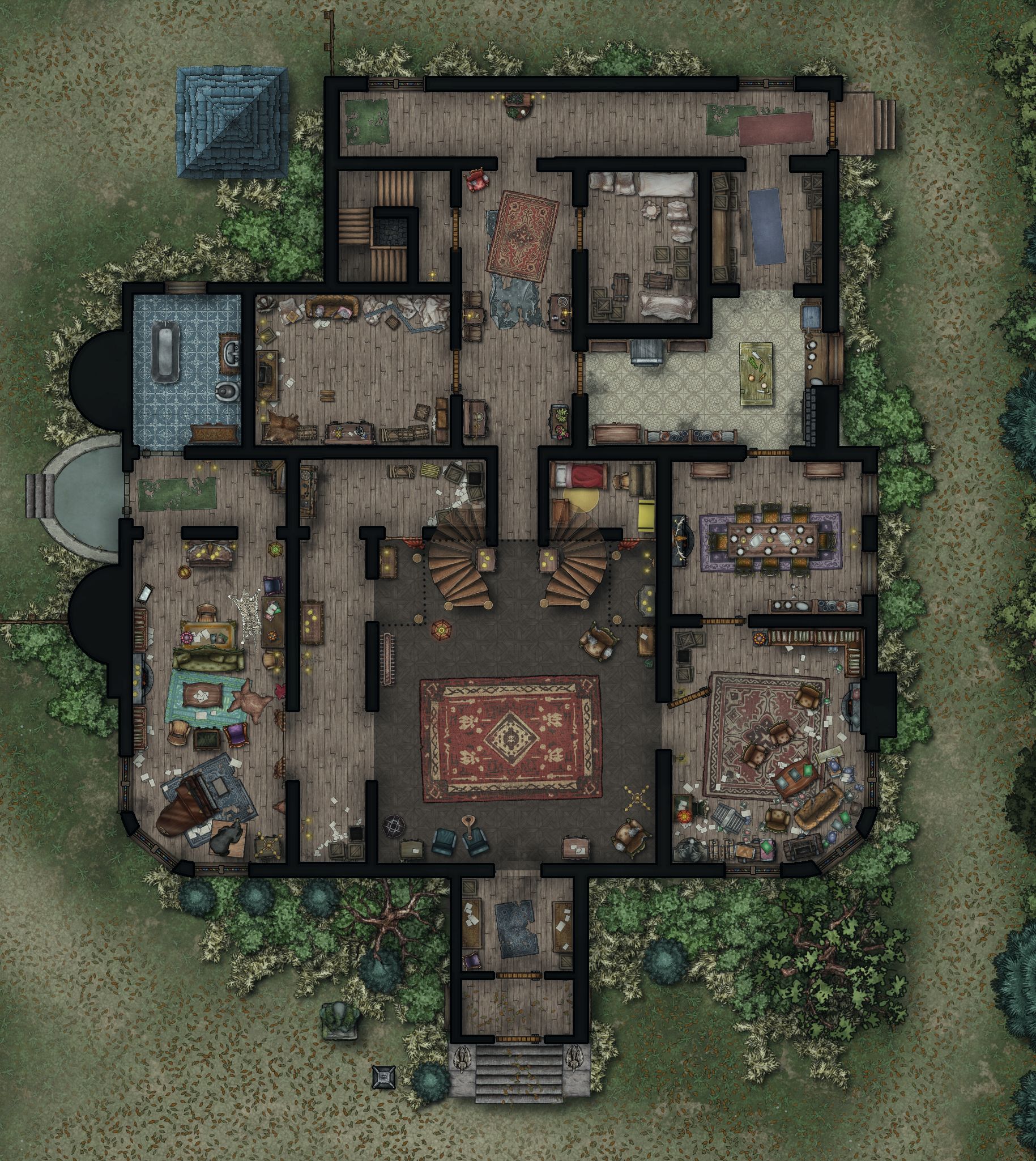 Vampire Residence - Ground Floor | Inkarnate - Create Fantasy Maps Online