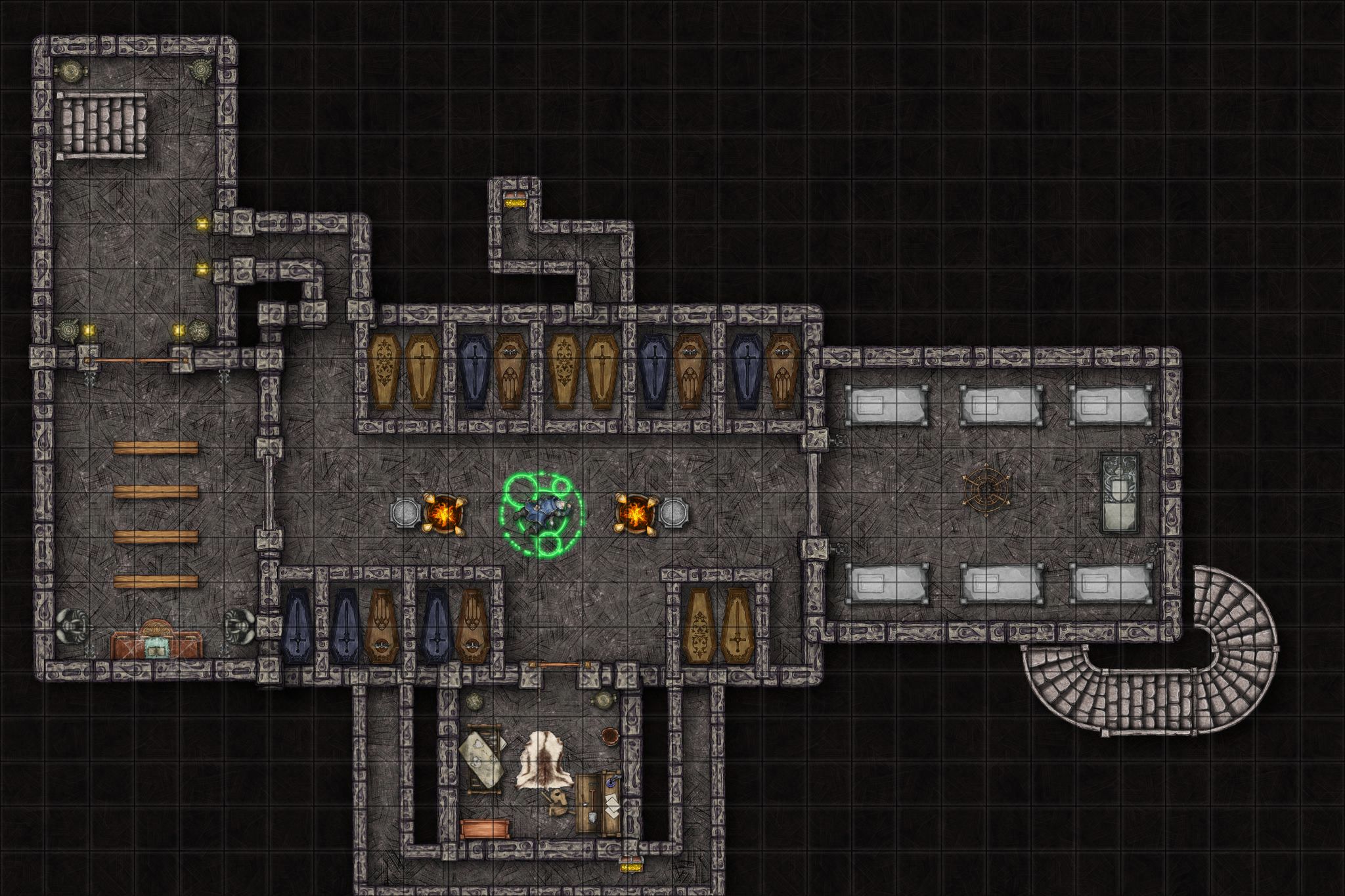 Ironstead Graveyard crypt level 1 | Inkarnate - Create Fantasy Maps Online