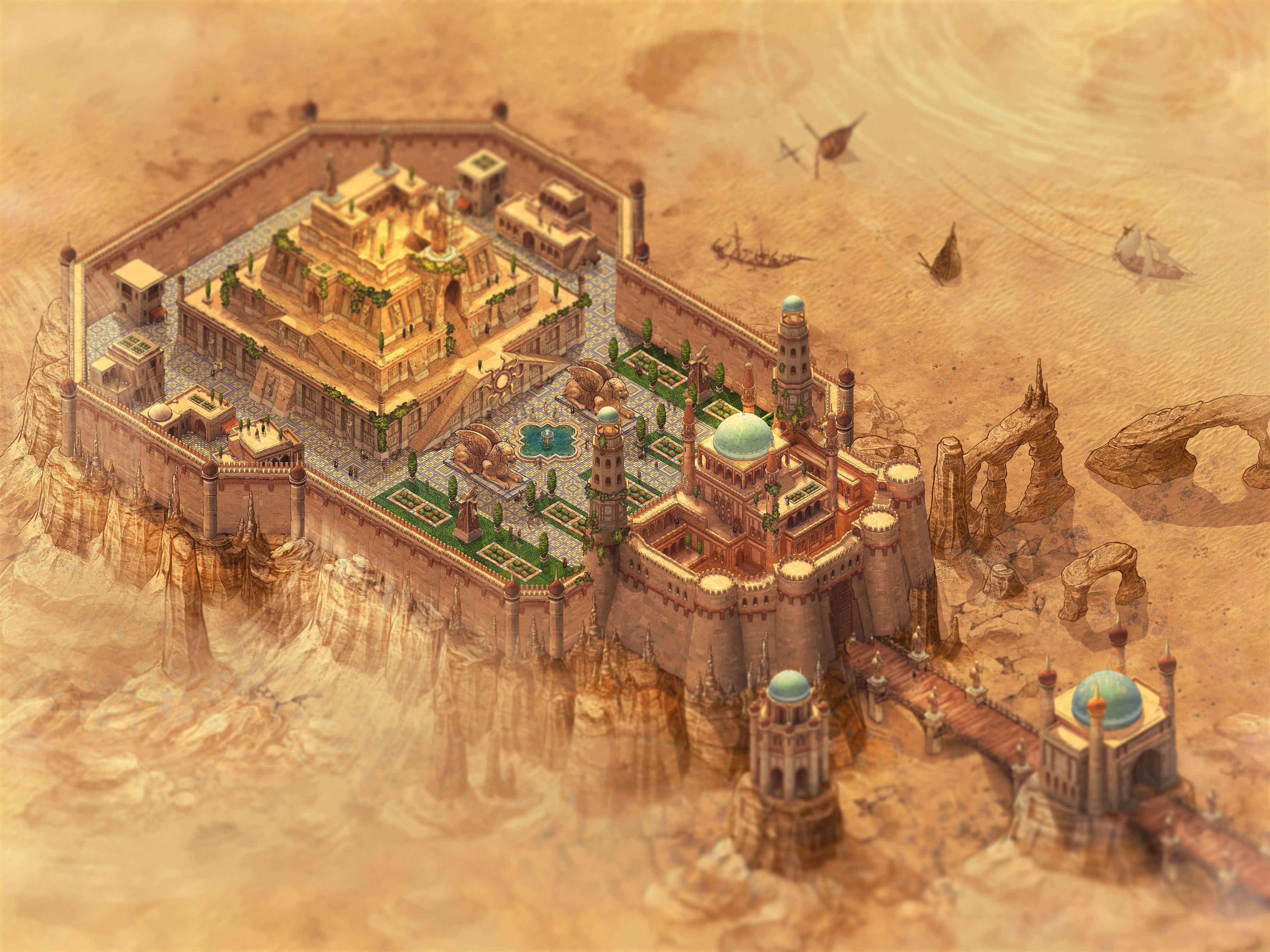 Temple of the Infinite Sun | Inkarnate - Create Fantasy Maps Online