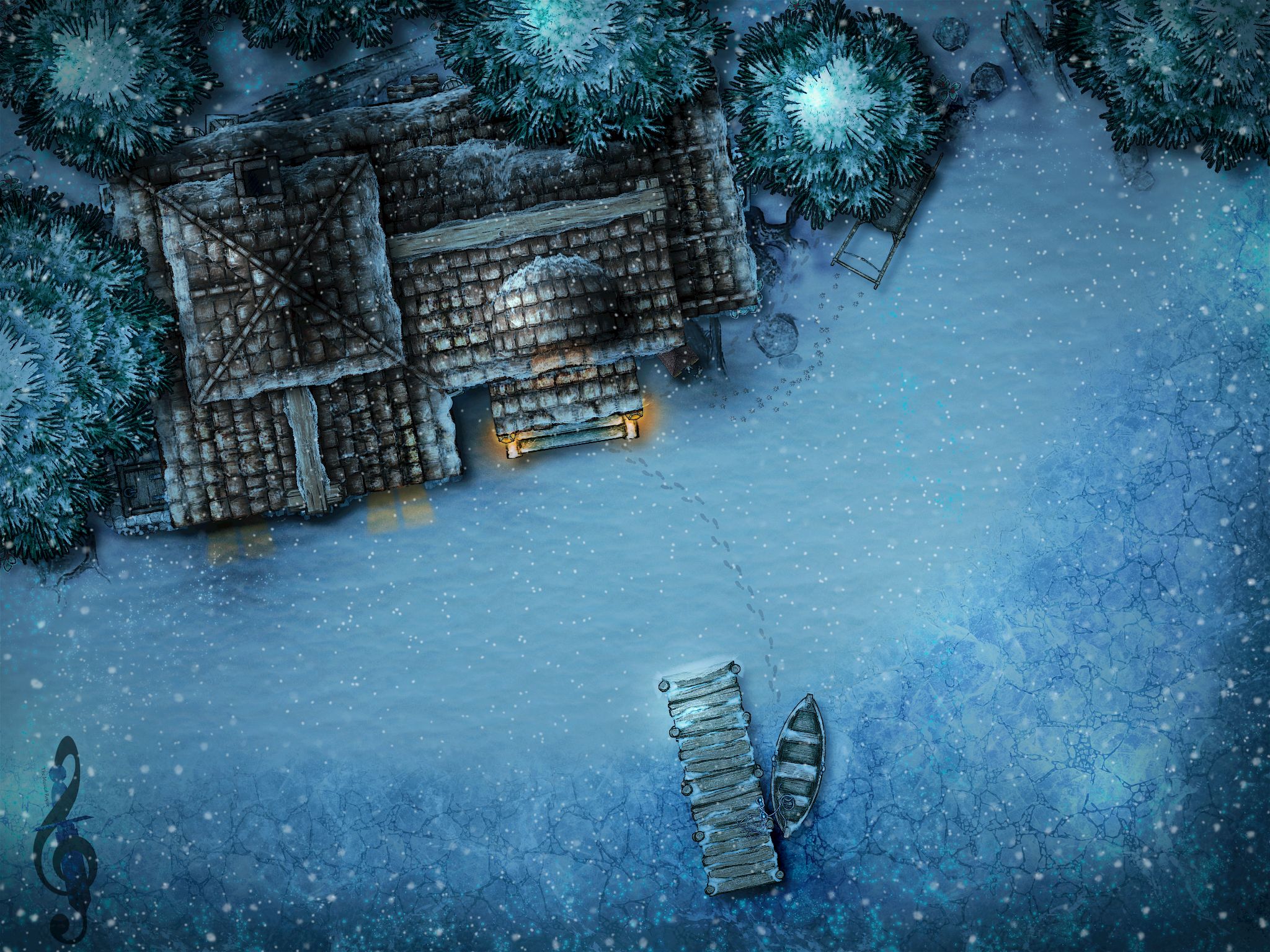 Footsteps in the Snow | Inkarnate - Create Fantasy Maps Online