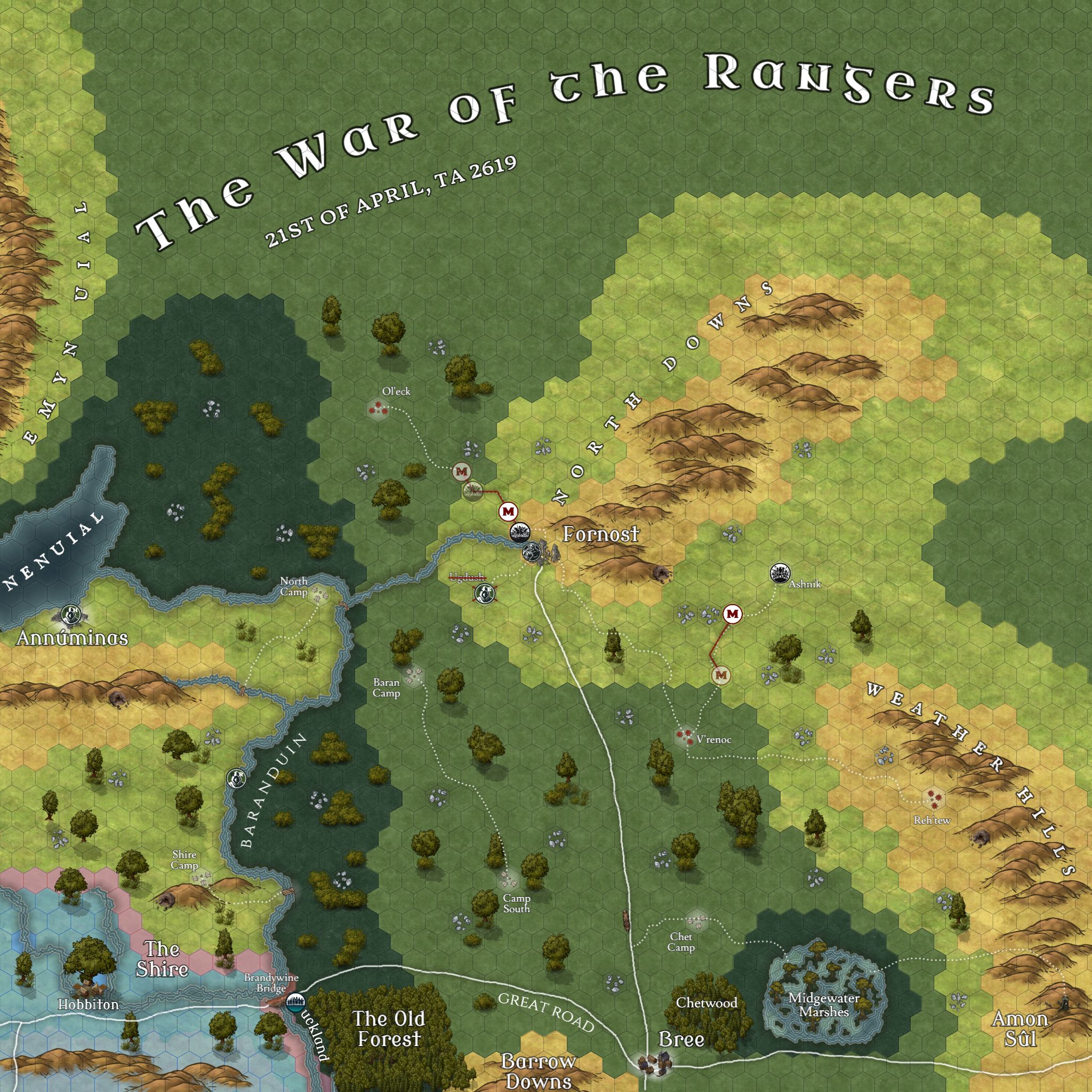 War of the Rangers - 21/4/19 | Inkarnate - Create Fantasy Maps Online