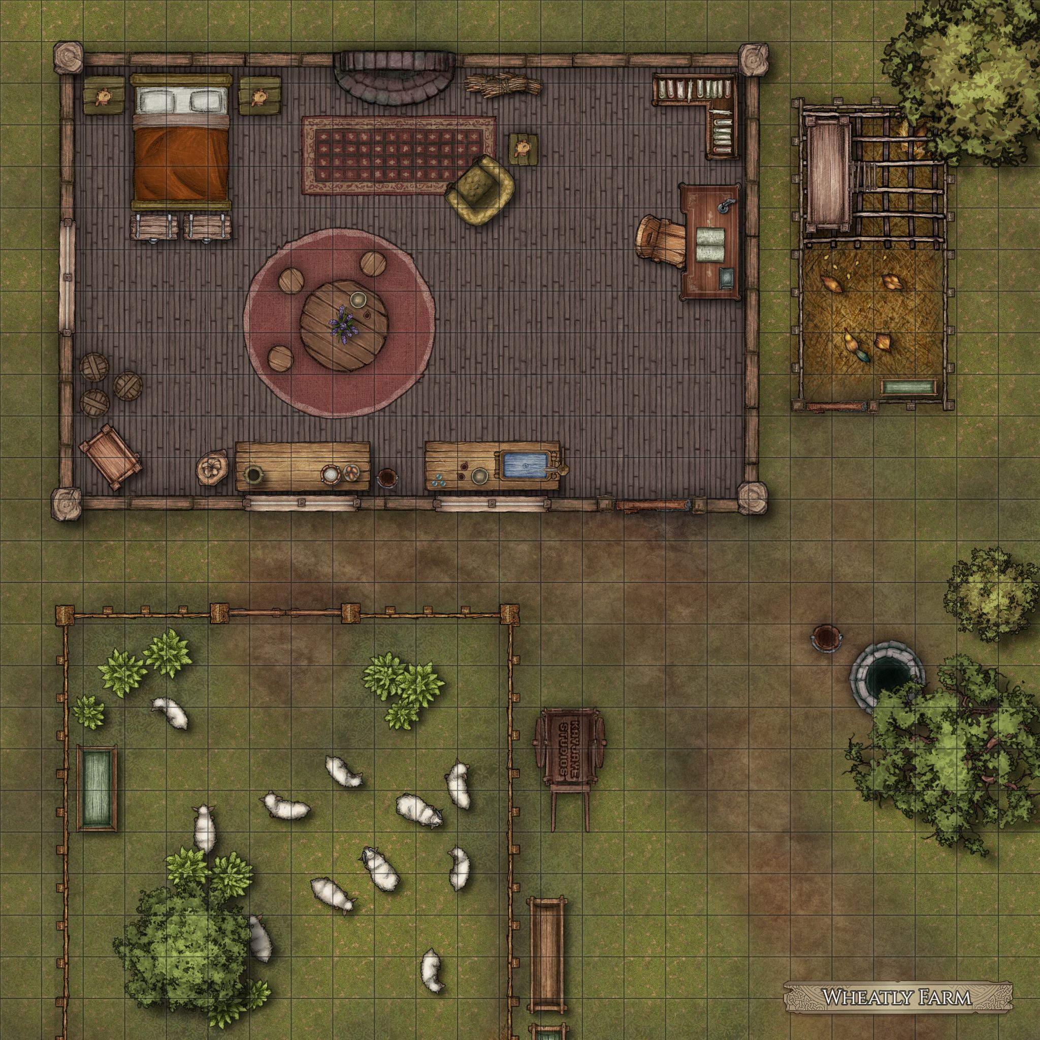 Wheatly Farm (Grid) | Inkarnate - Create Fantasy Maps Online