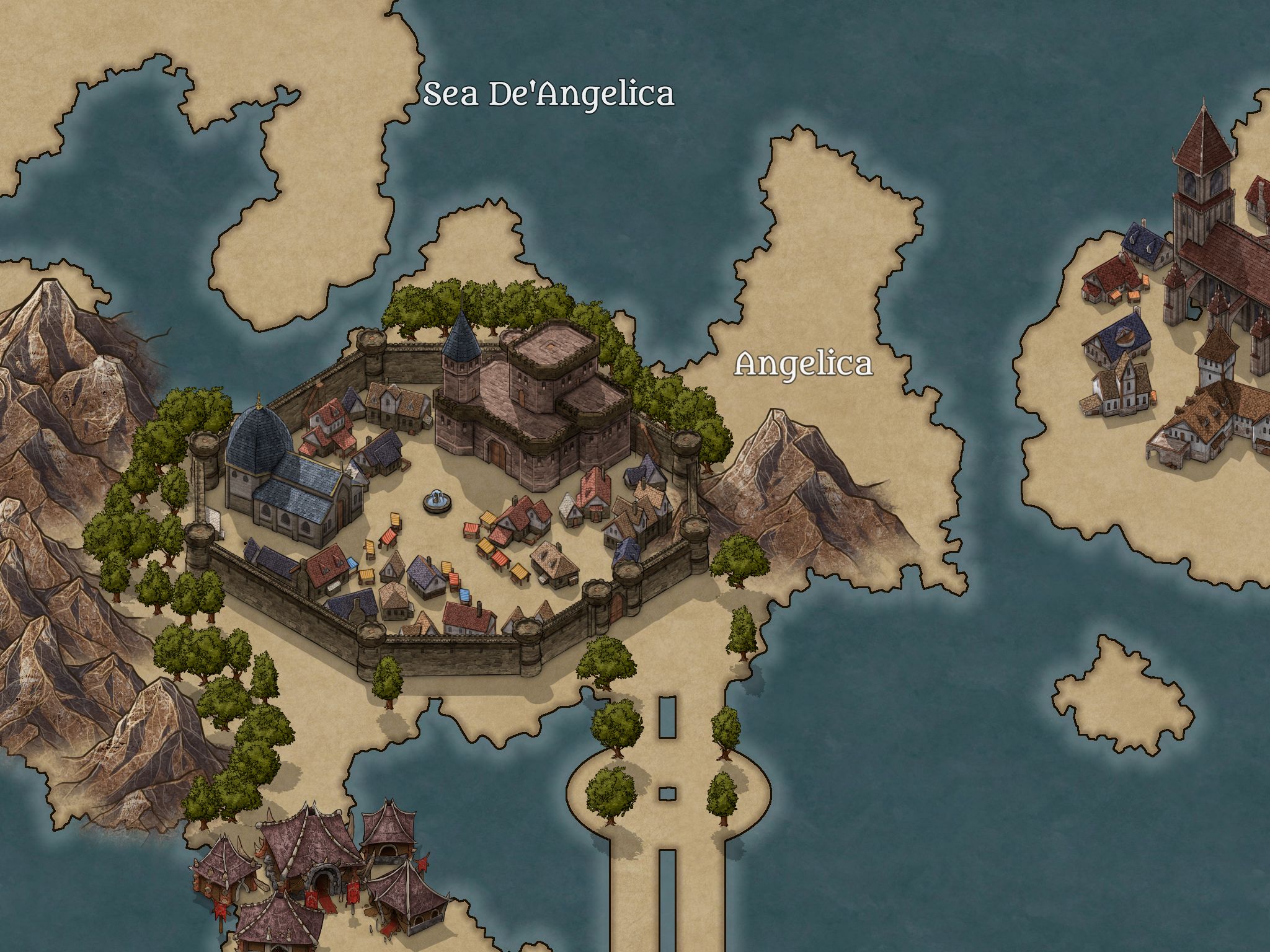 Angelica Overview Landscape Map | Inkarnate - Create Fantasy Maps Online