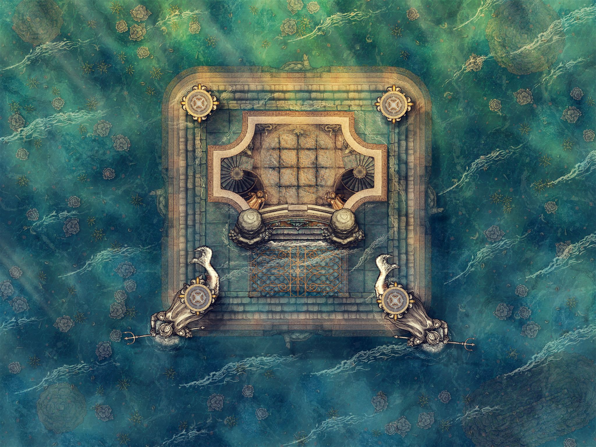 19. Water Temple | Inkarnate - Create Fantasy Maps Online