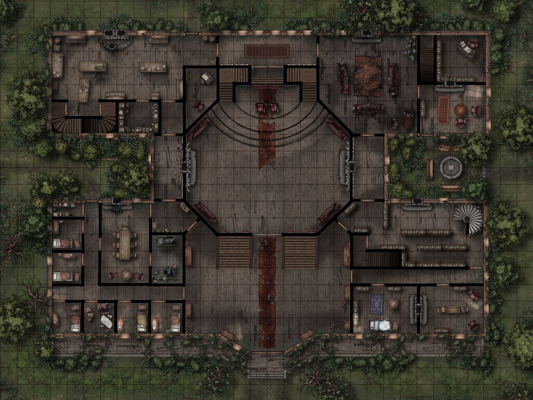 Caul Xarwin Manor First Floor | Inkarnate - Create Fantasy Maps Online
