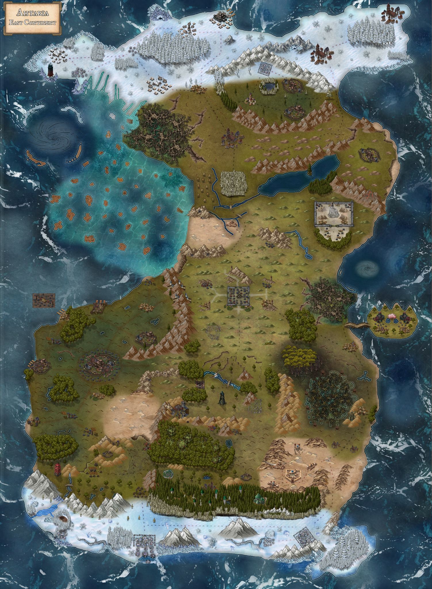 Ahtaria - Map - East Continent | Inkarnate - Create Fantasy Maps Online