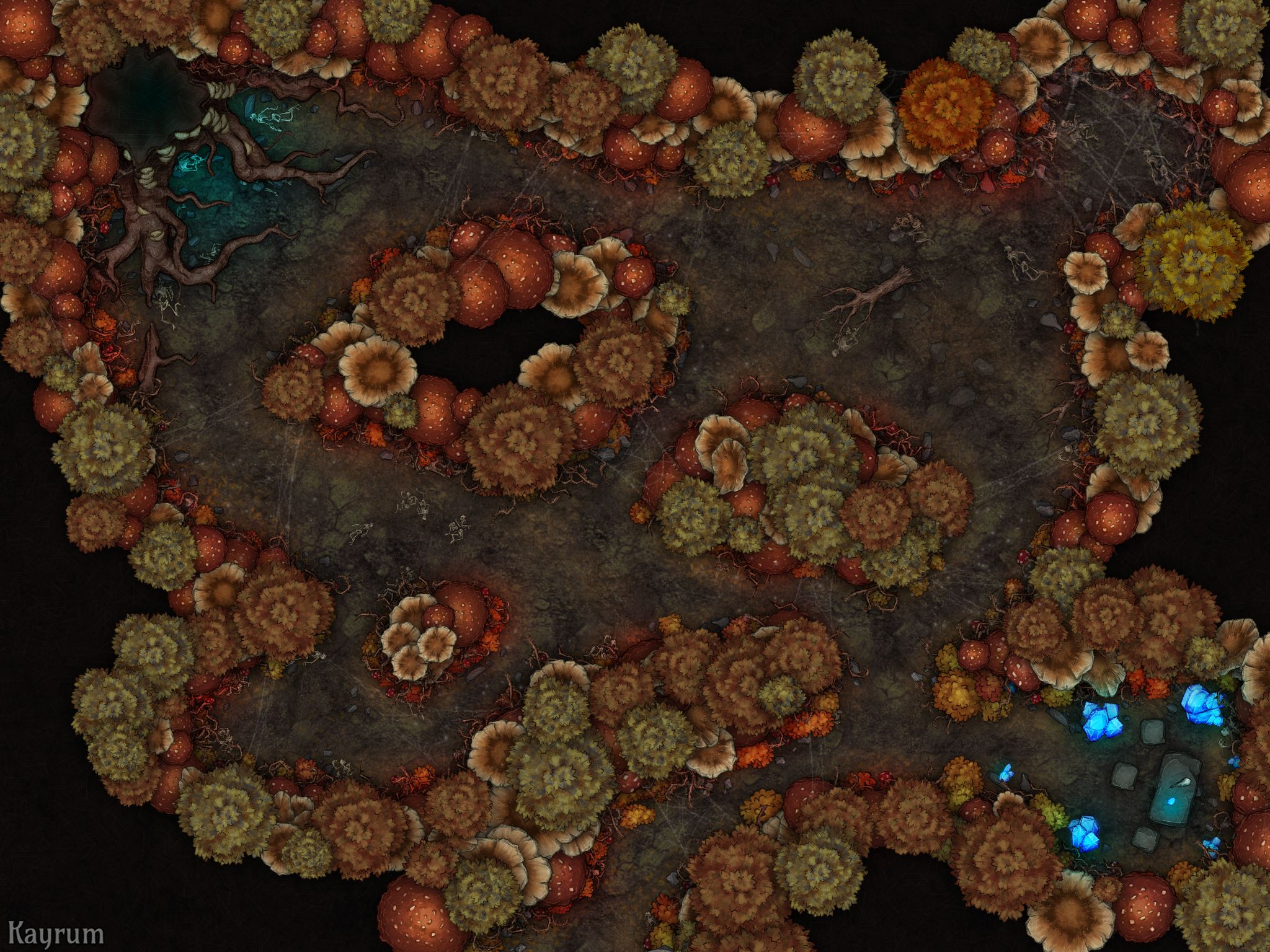 Tainted Mushroom Forest Grove | Inkarnate - Create Fantasy Maps Online