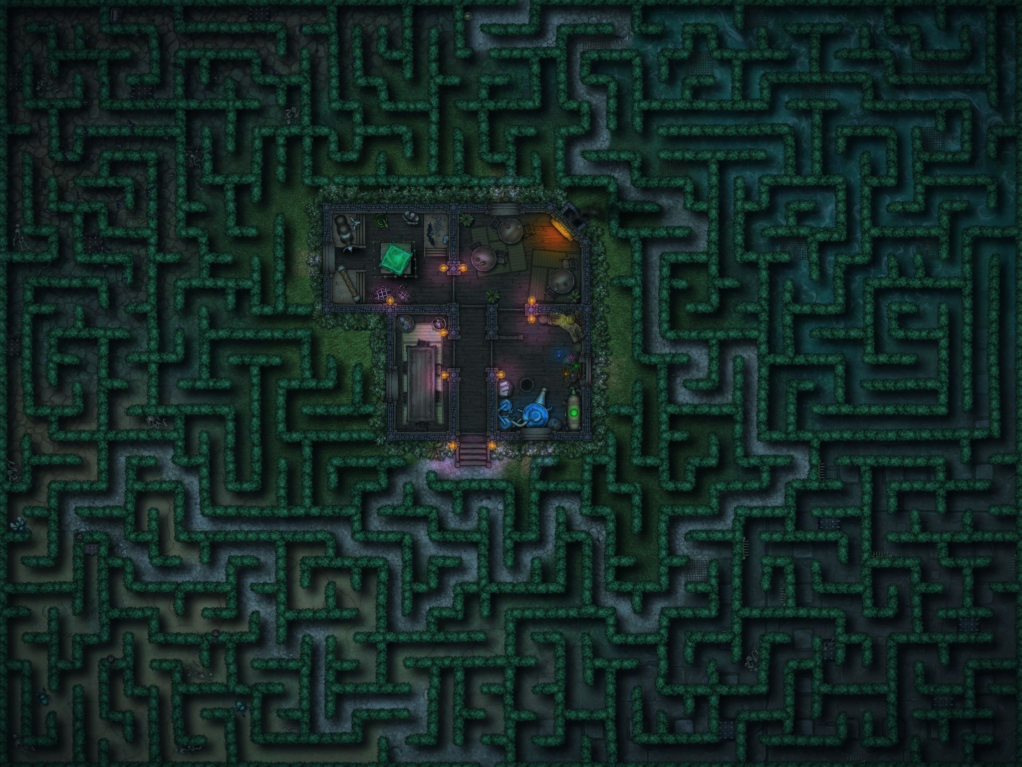 The Tavyrinth | Hedge Maze Tavern | Inkarnate - Create Fantasy Maps Online