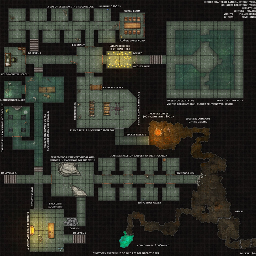 Dwarf Kingdom dungeon lvl 2: haunted prison | Inkarnate - Create ...