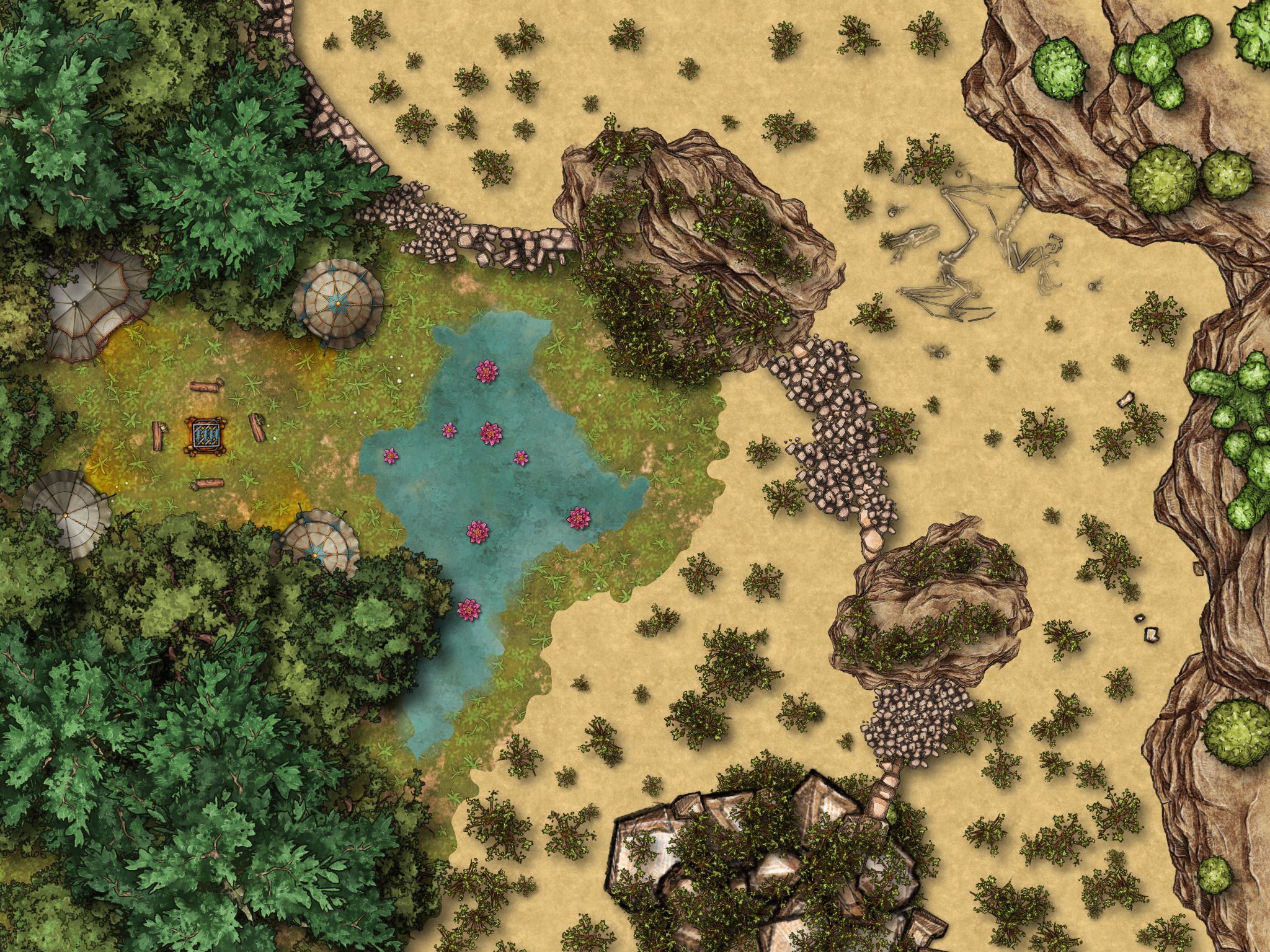 Desert Camp | Inkarnate - Create Fantasy Maps Online