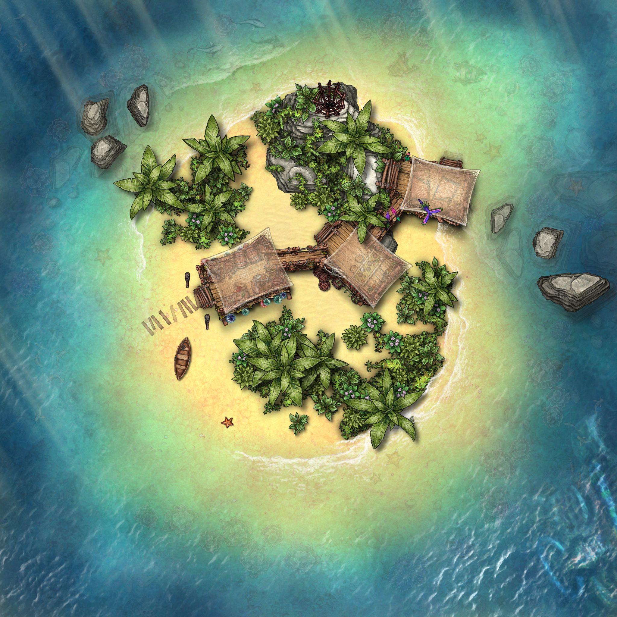Marooner's Caye | Tropical Island Trading Post | Inkarnate - Create ...