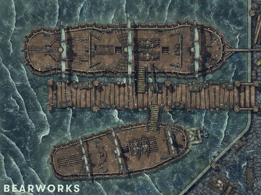 Docks: Storm | Inkarnate - Create Fantasy Maps Online
