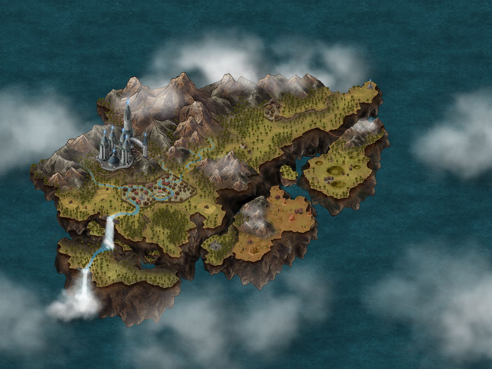 Shattered Isle | Inkarnate - Create Fantasy Maps Online