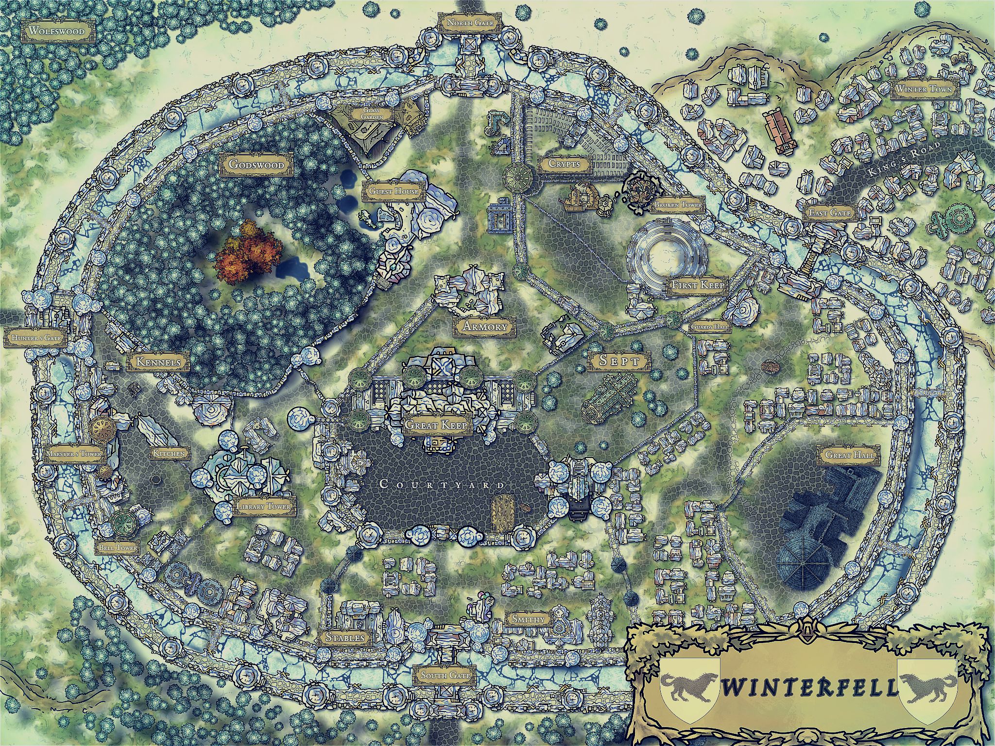 WINTERFELL - INVERNALIA | Inkarnate - Create Fantasy Maps Online