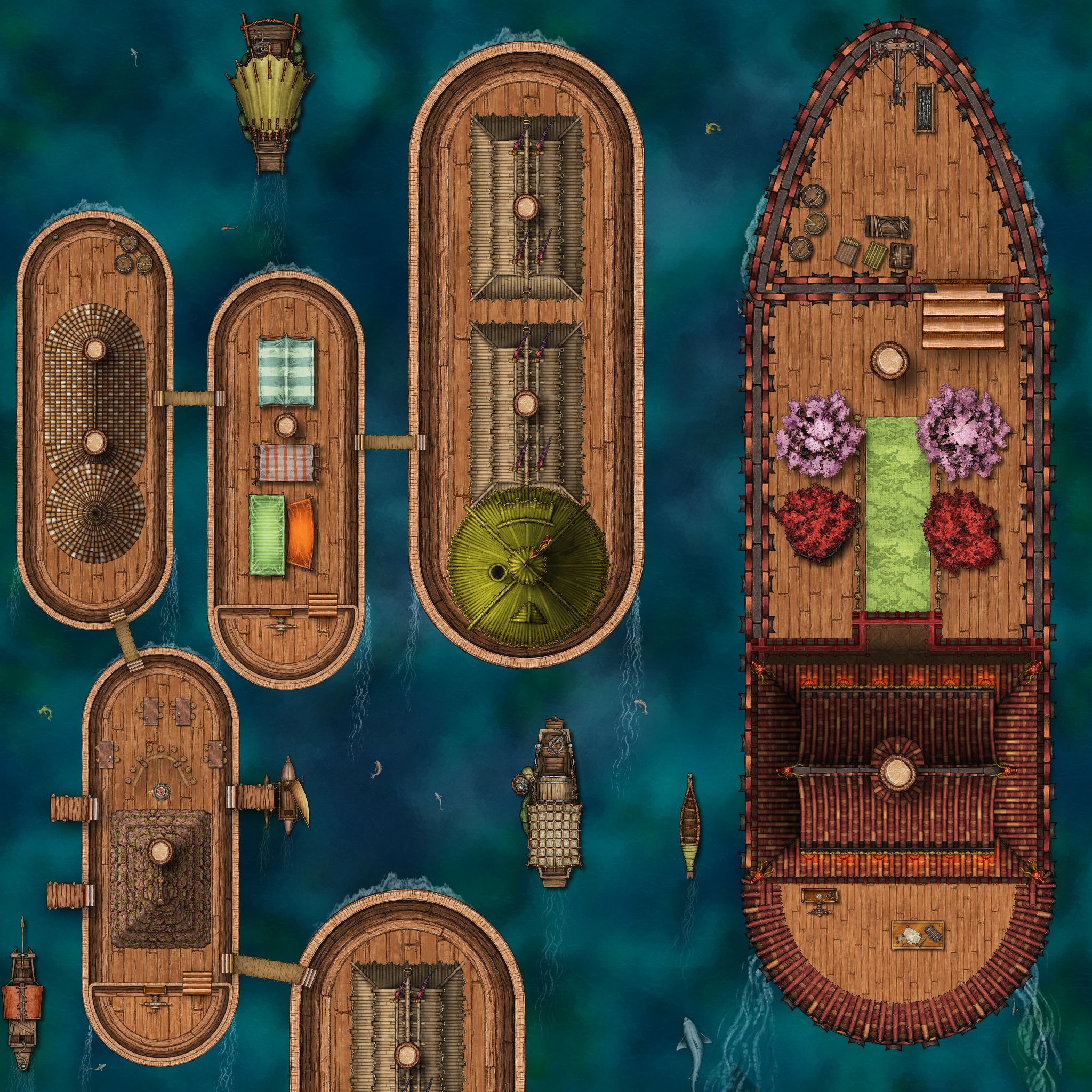 Floating City 100x100 | Inkarnate - Create Fantasy Maps Online