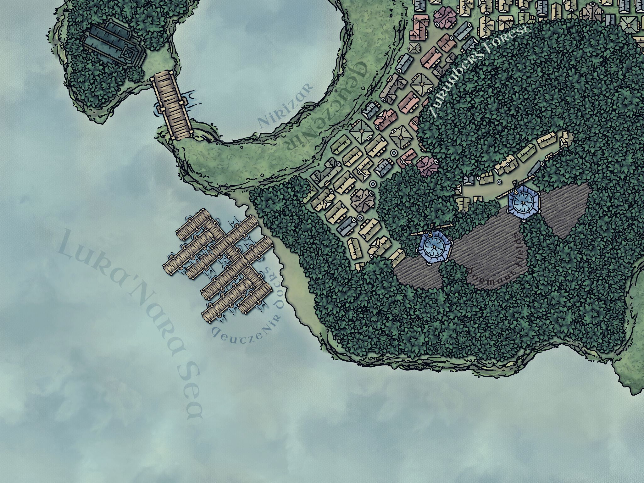 QeutzeNir Village | Inkarnate - Create Fantasy Maps Online