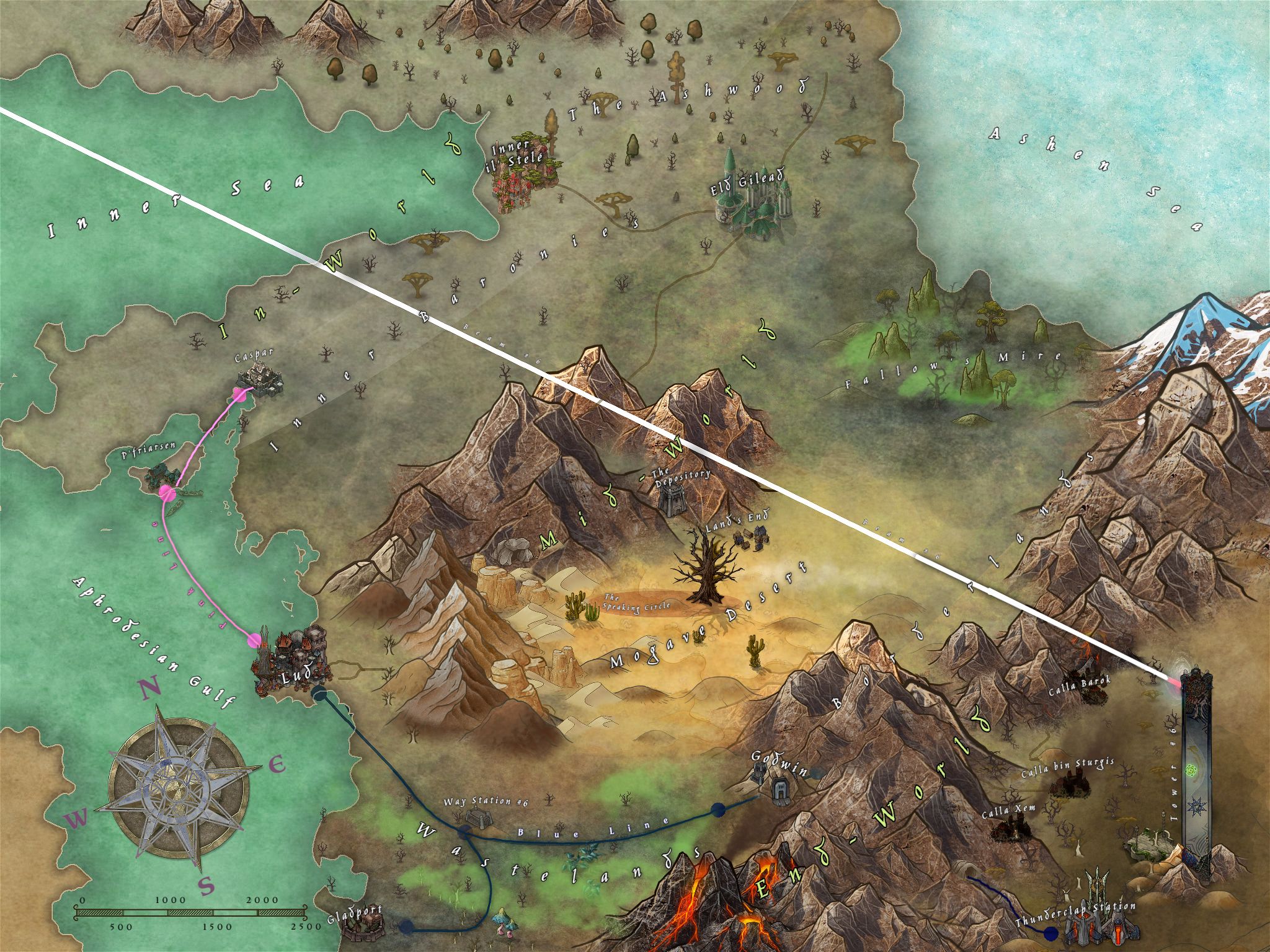 Abridged Mid-World | Inkarnate - Create Fantasy Maps Online