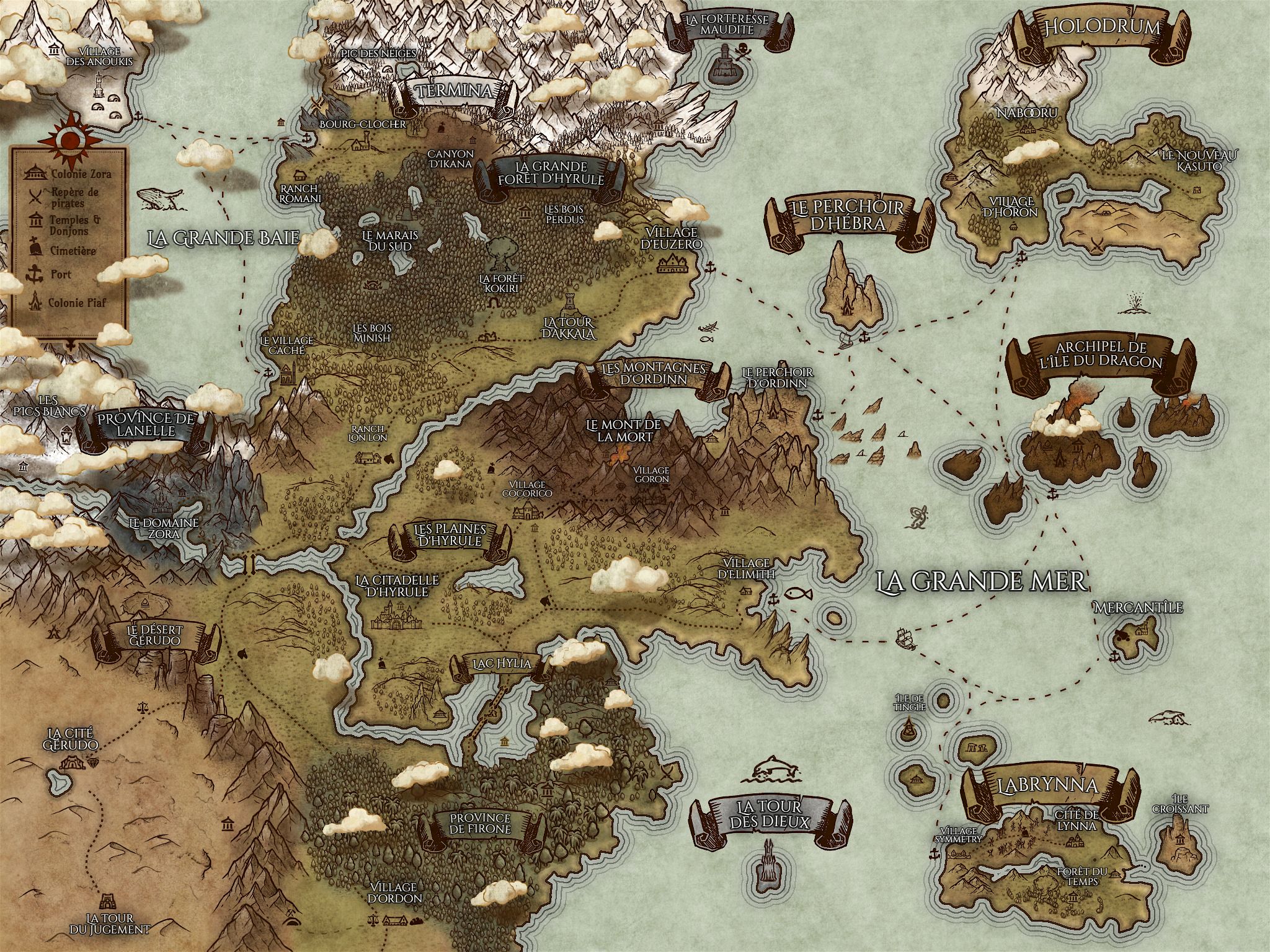 [FR] Les Royaumes d'Hyrule | Inkarnate - Create Fantasy Maps Online