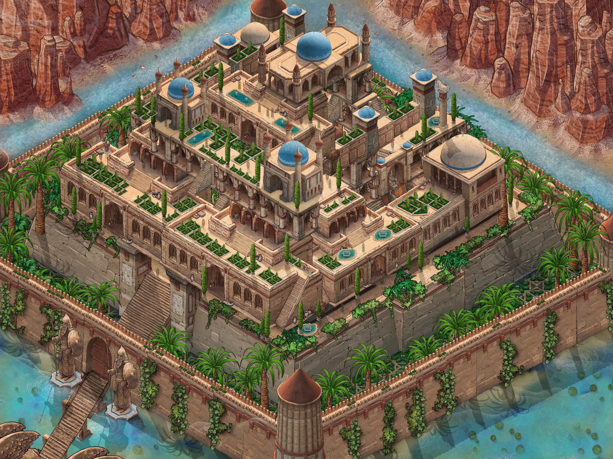 Babylon, hidden in the Gorge and circled by two rivers. | Inkarnate ...